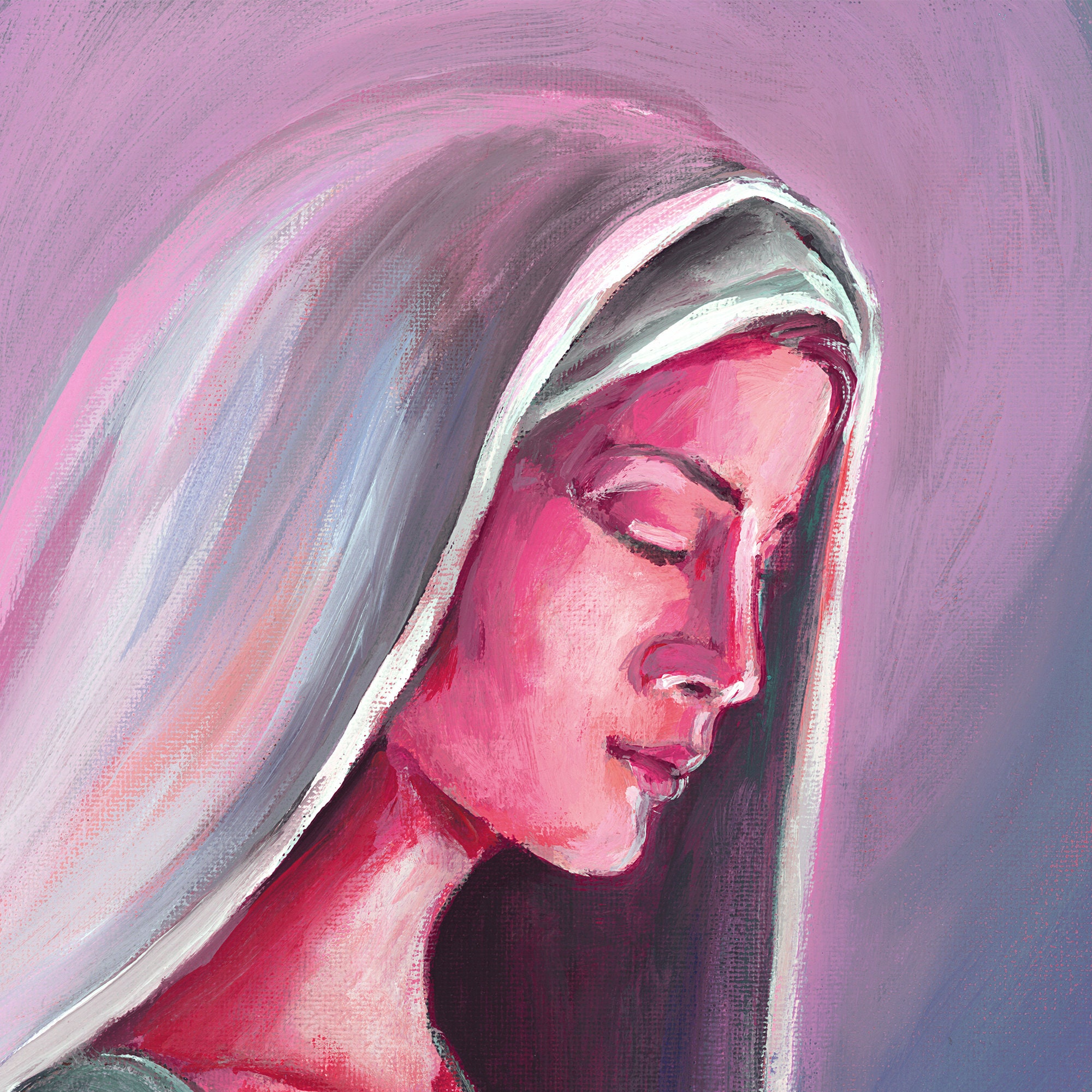 Colorful Virgin Mary Picture With Frame Art Mary Room Decor From ...