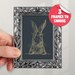 Bunny Hand Drawing Easter Print With Frame Rabbit Sketch Picture Room ...