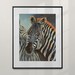 Zebra Print From Painting Zebra Wall Art Decor Colorful Zebra Lover ...