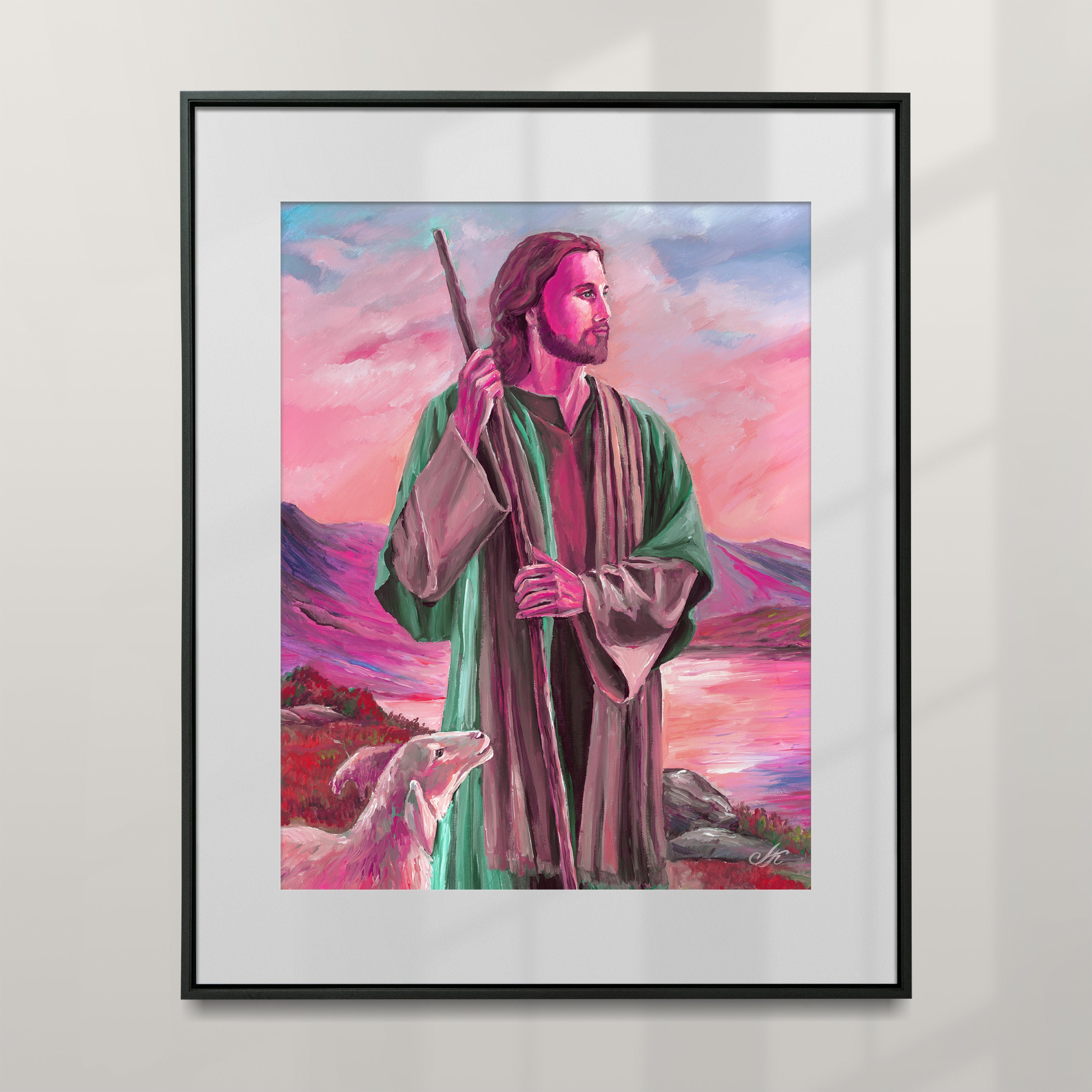 Colorful Jesus Christ Poster From Acrylic Painting Art Jesus Room Decor ...