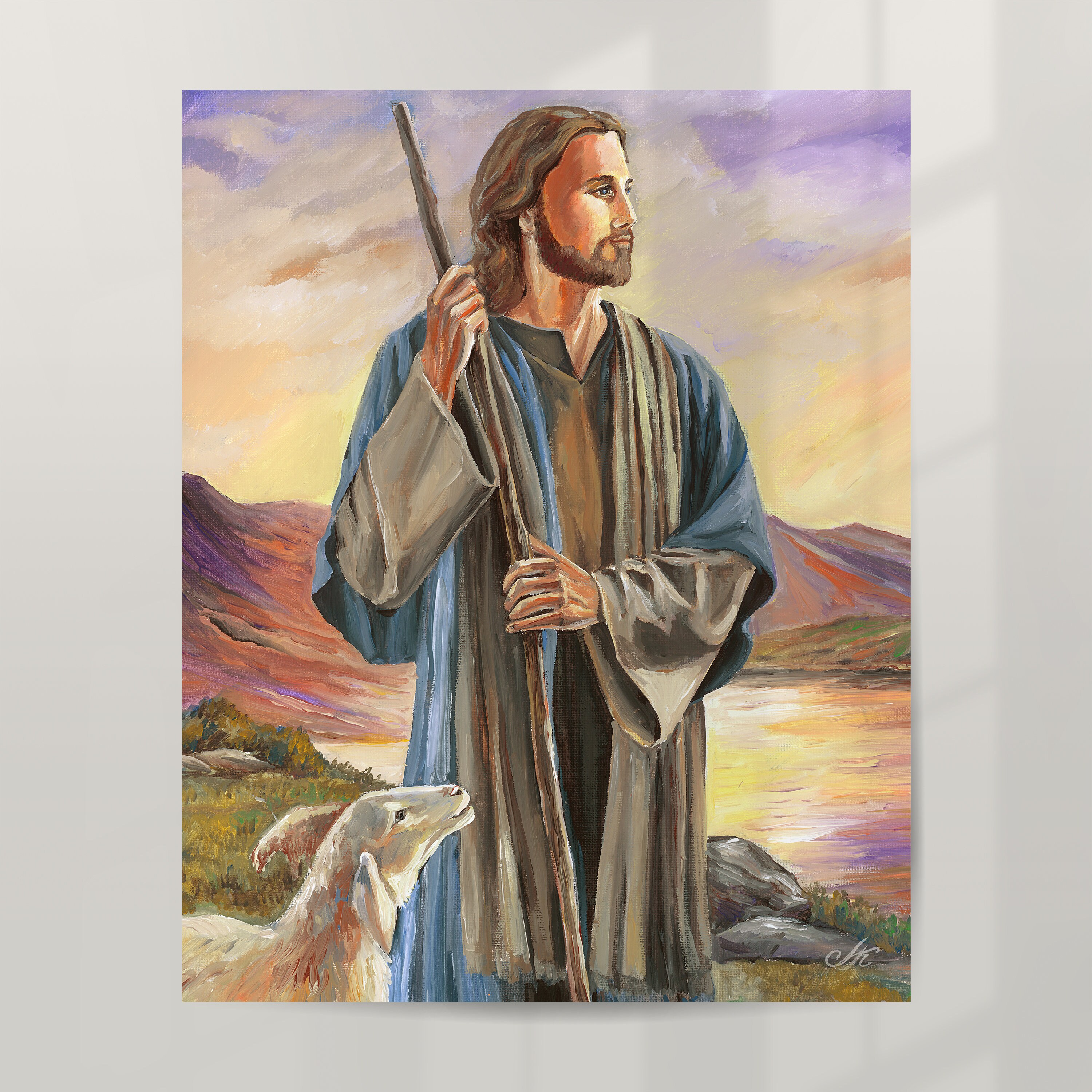 Realistic Jesus Christ Print From Acrylic Painting Original Jesus Wall ...
