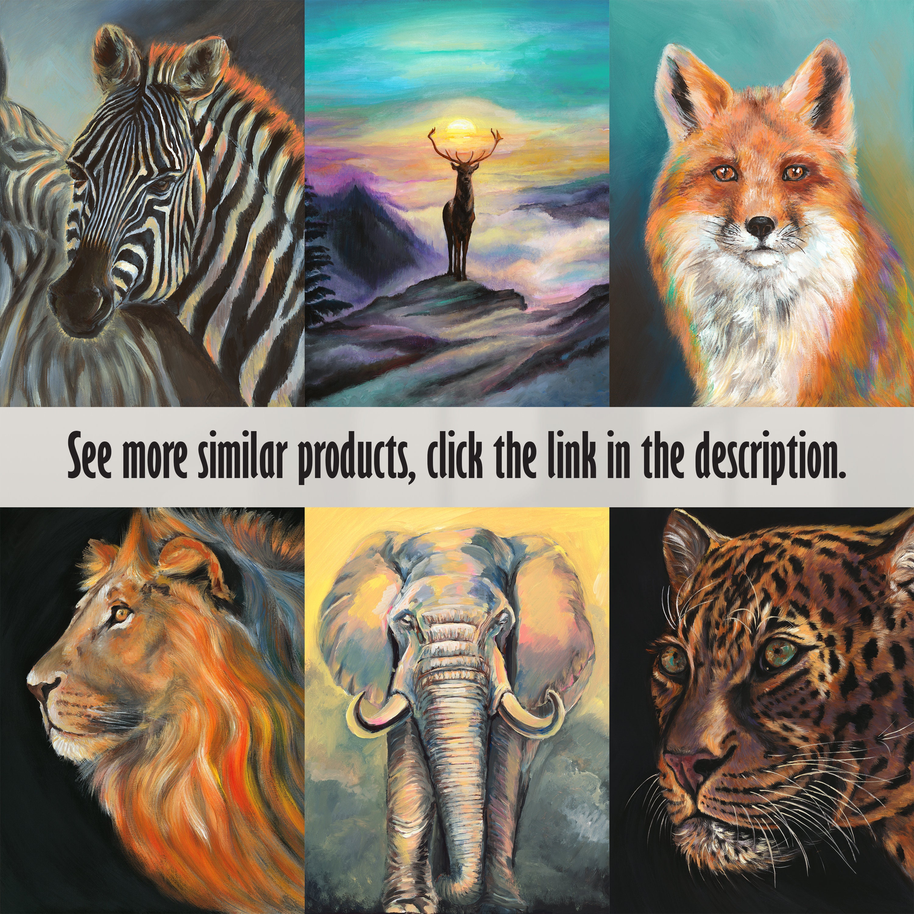 Lion Print From Painting Lion Wall Art Decor Colorful Lion Lover Gift ...