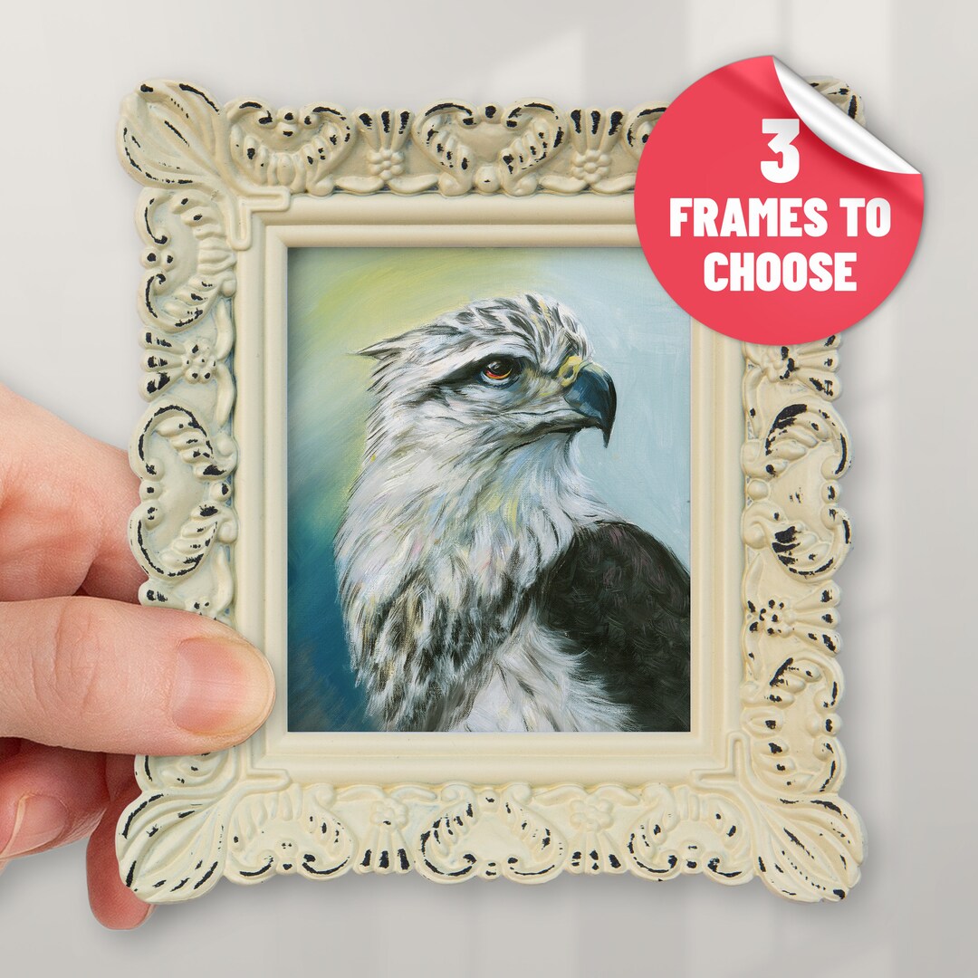 Realistic Eagle Print With Frame Original Eagle Wall Decor From ...