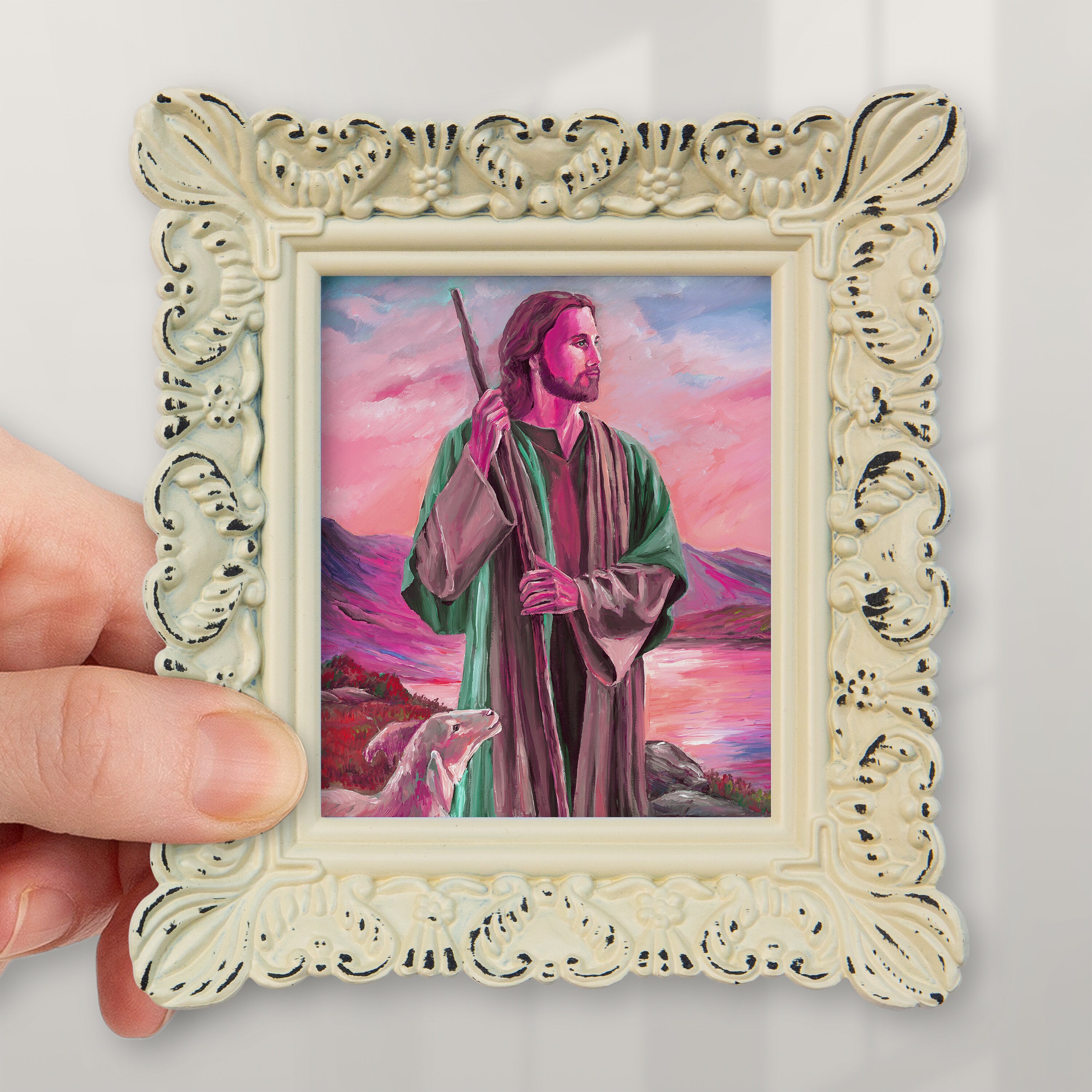 Colorful Jesus Christ Picture With Frame Art Jesus Room Decor From ...