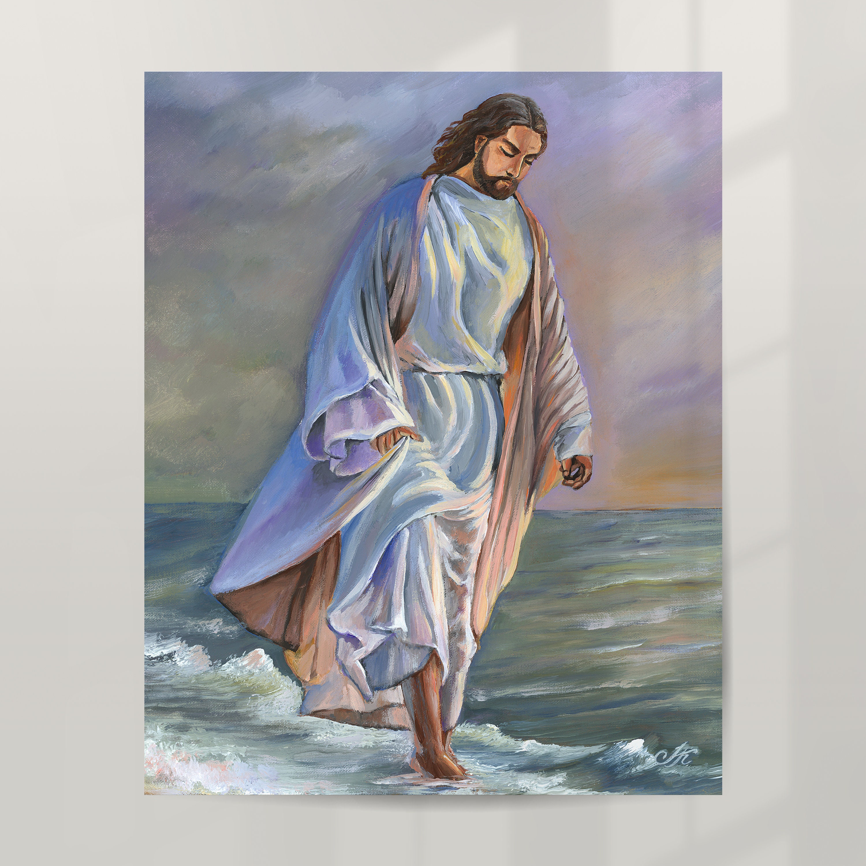 Realistic Jesus Christ Print From Acrylic Painting Original Jesus Wall ...