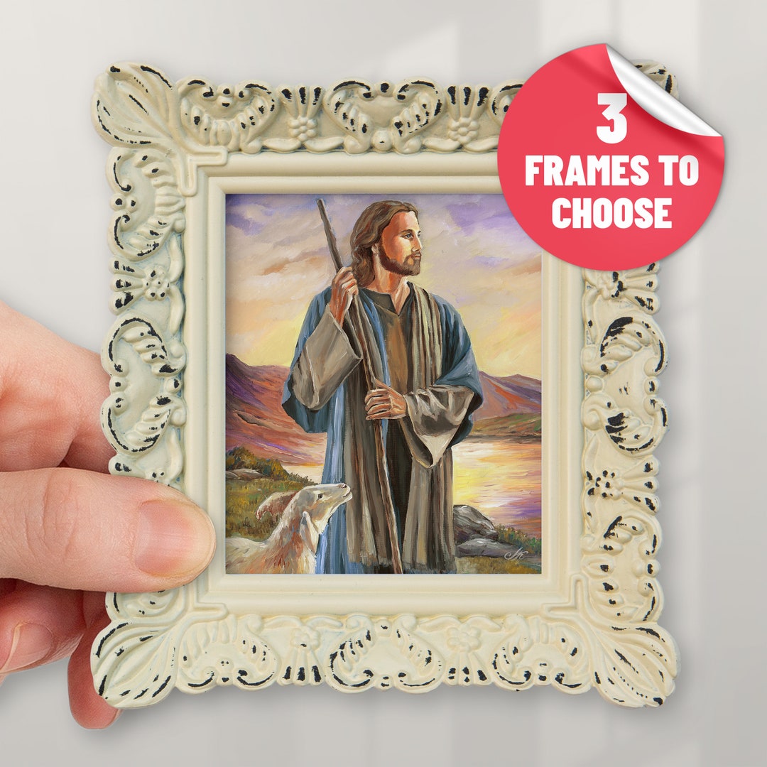 Jesus Christ With Frame From My Painting Original Print Jesus - Etsy