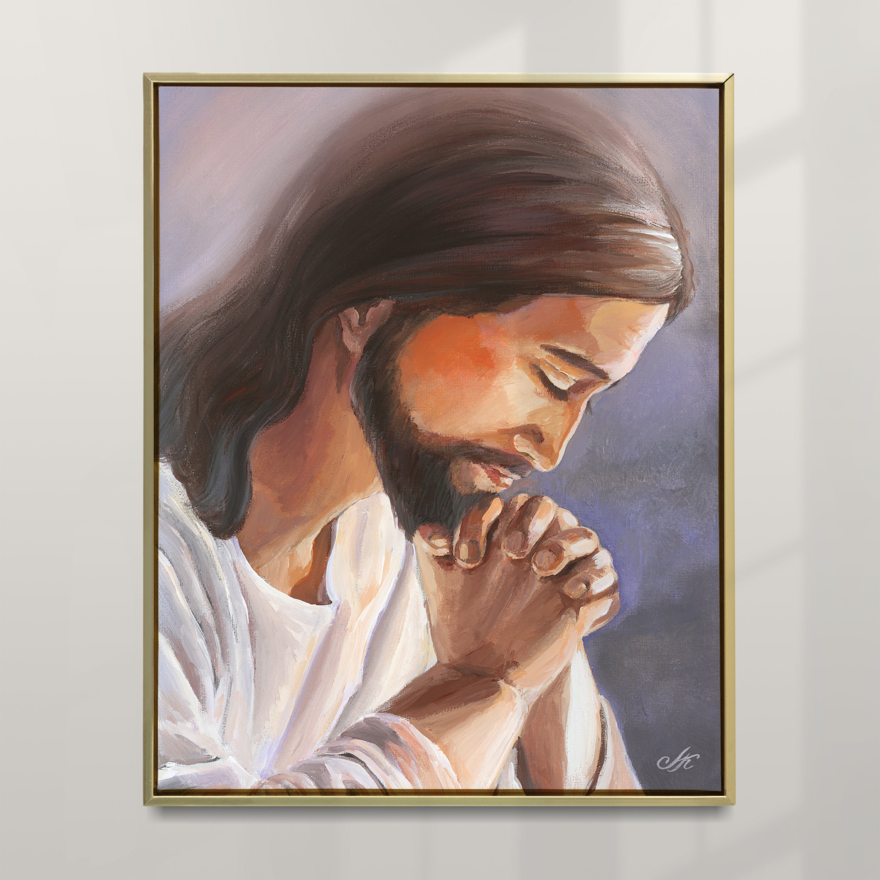 Realistic Jesus Christ Acrylic Painting on Canvas Original Jesus Wall ...