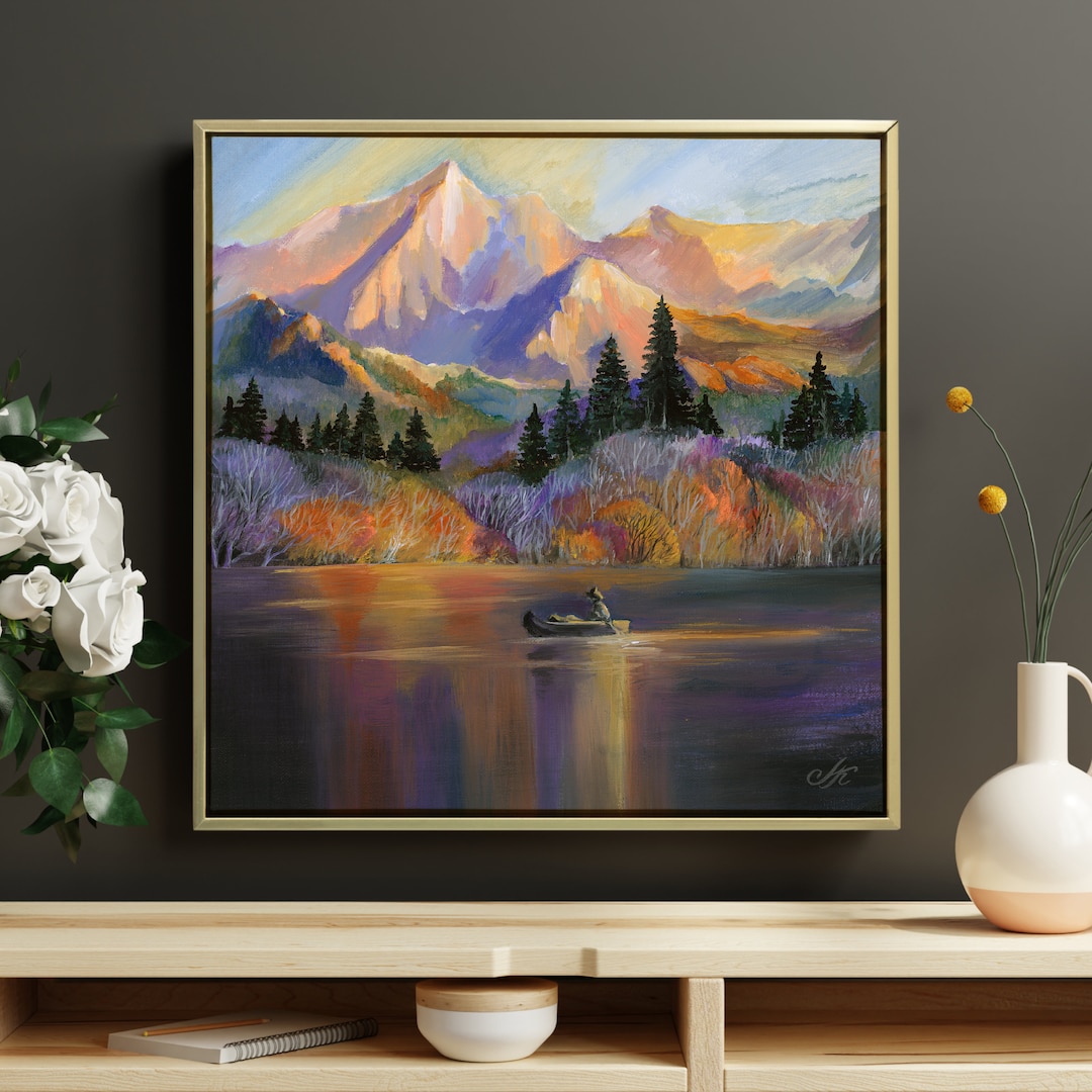 Hand Painted Original Landscape in Acrylic on Canvas, Landscape ...