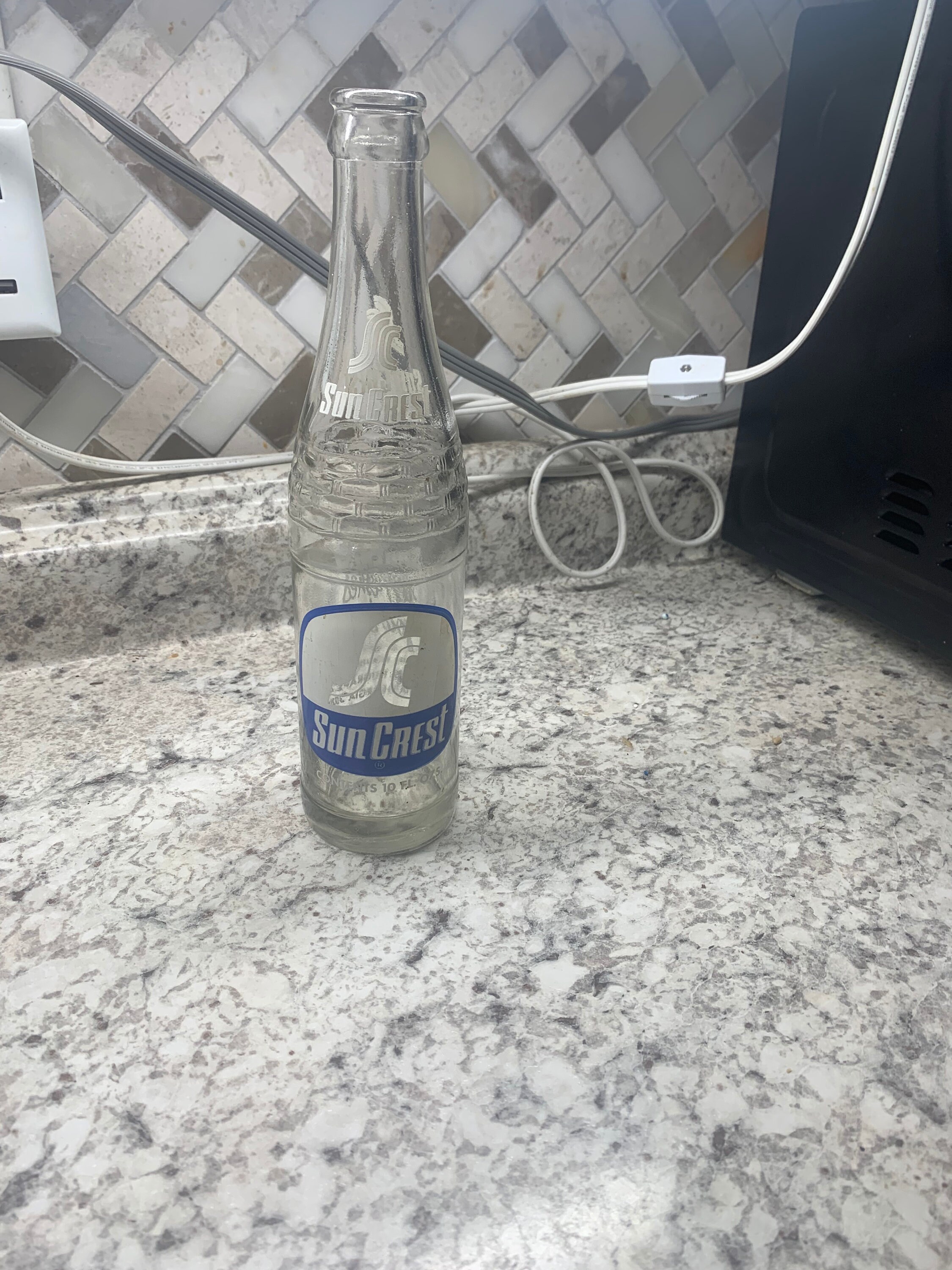 Vintage Sun Crest Glass Bottle - Etsy
