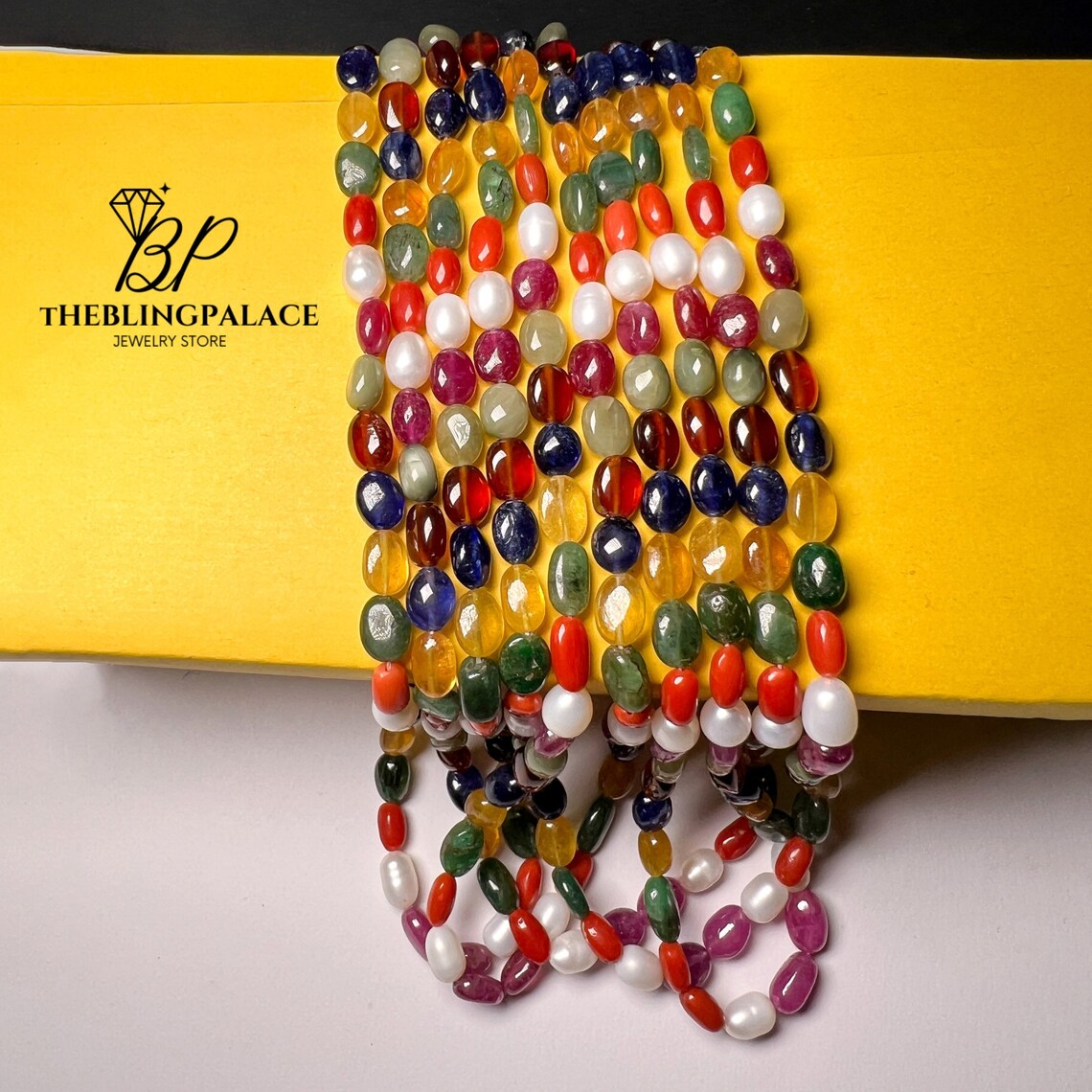 Natural Navaratnam nine Gems Cabochon Oval 5-8 Mm Beads 16 - Etsy