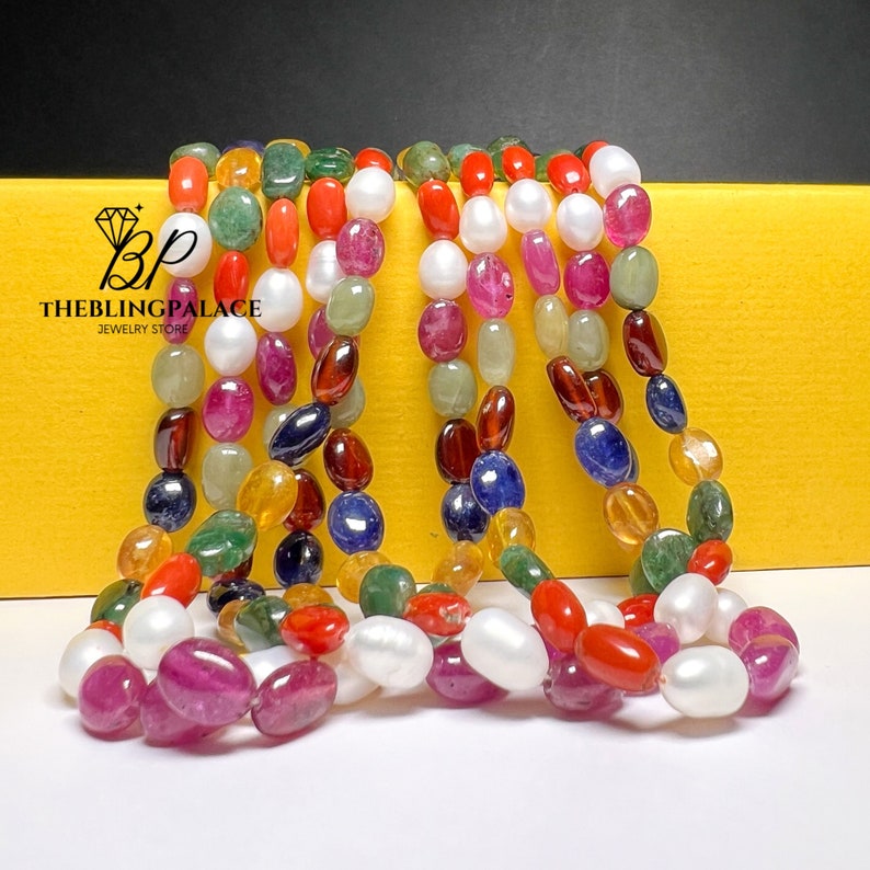 Natural Navaratnam nine Gems Cabochon Oval 5-8 Mm Beads 16 - Etsy