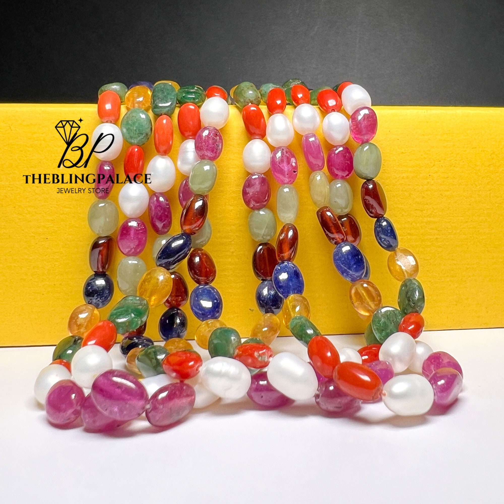 Natural Navaratnam nine Gems Cabochon Oval 5-8 Mm Beads 16 - Etsy