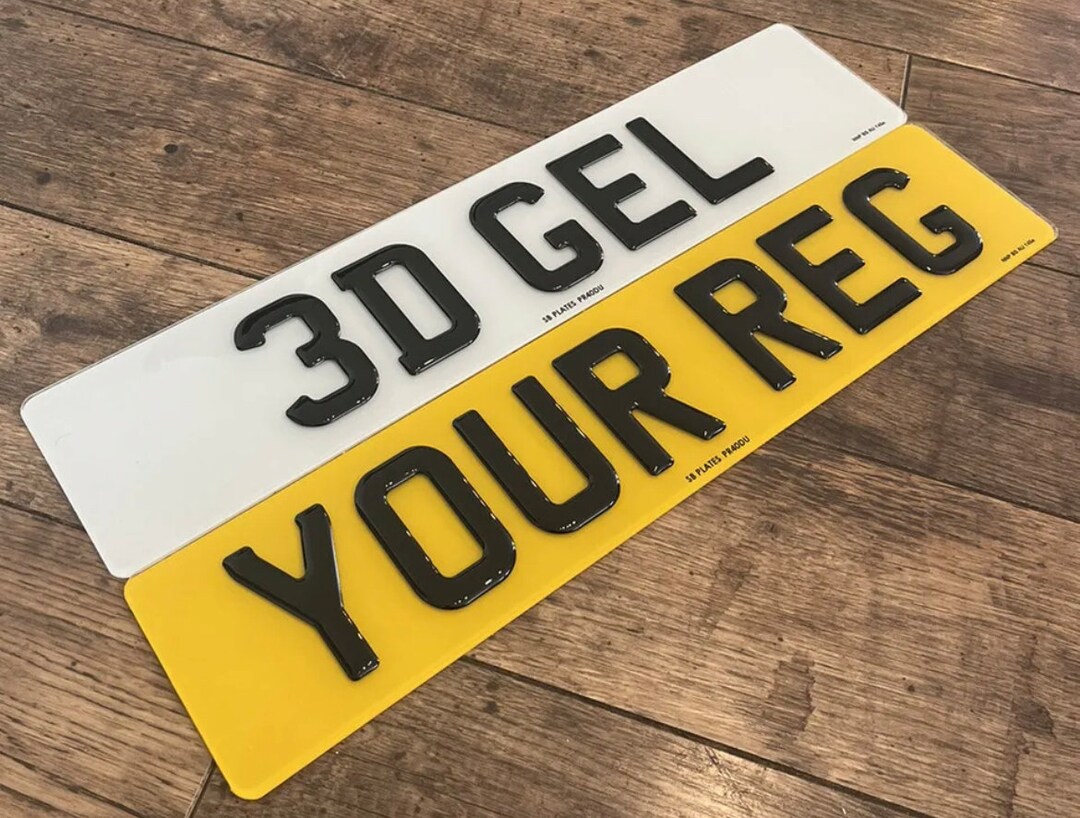 3D GEL Road Legal Mot Legal Number Plate Set (pair) - Etsy UK