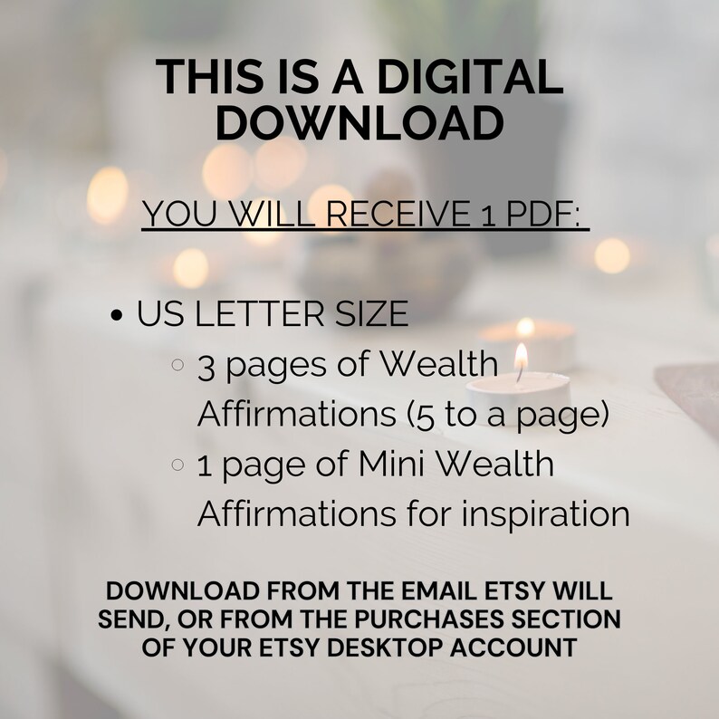 15 Printable Wealth Affirmation Cards With 20 Free Mini Wealth ...