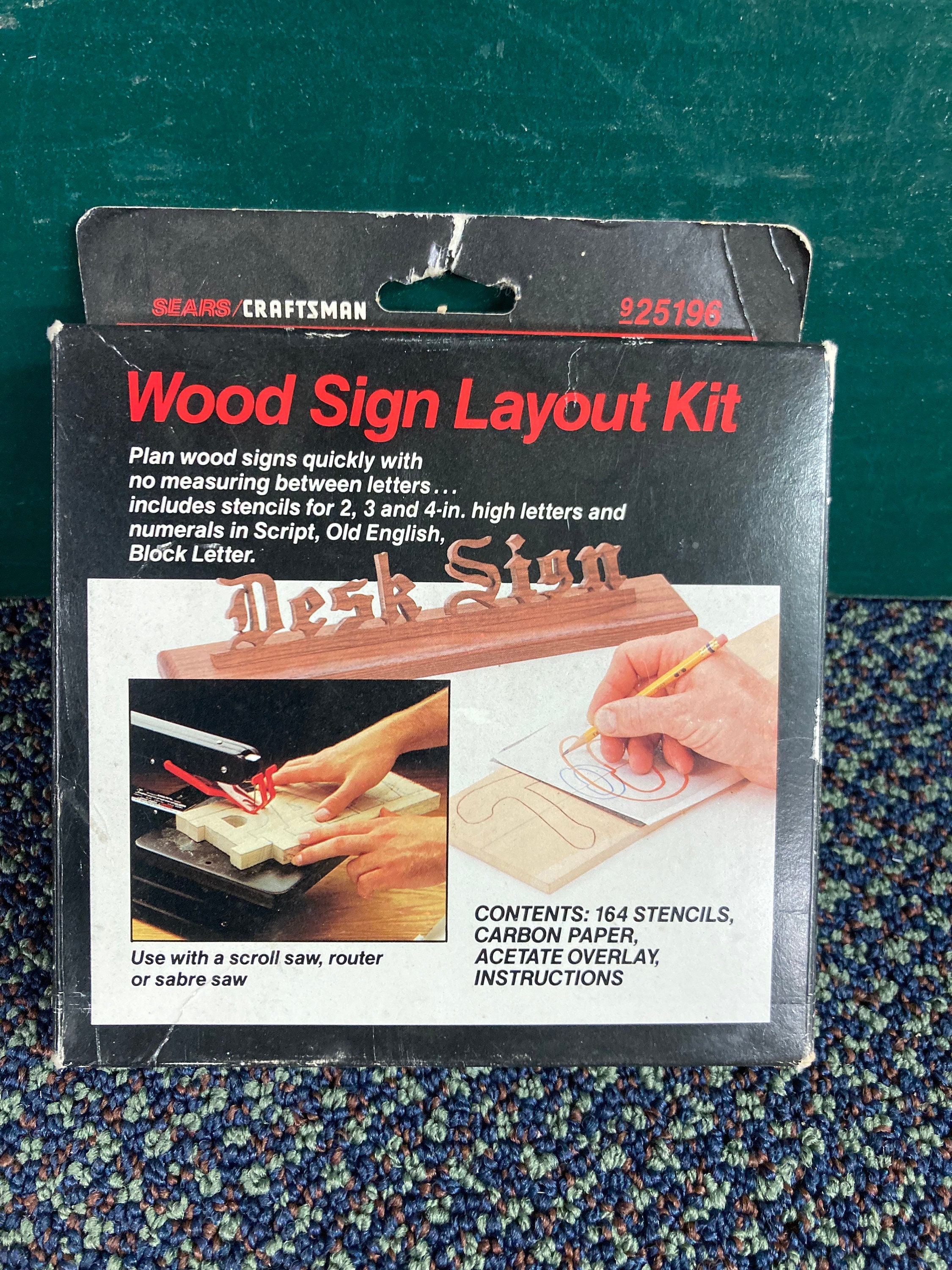 Sears Craftsman Wood Sign Layout Kit - Etsy
