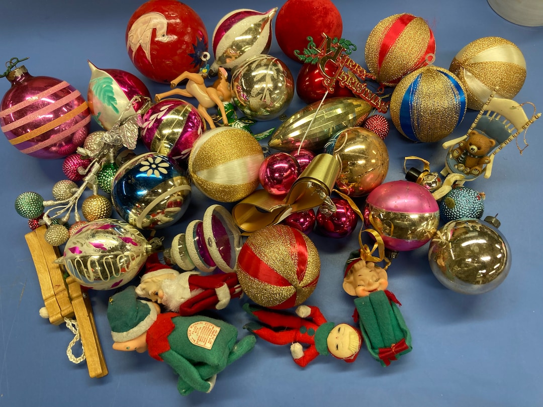 Vintage Christmas Tree Ornament Assortment - Etsy
