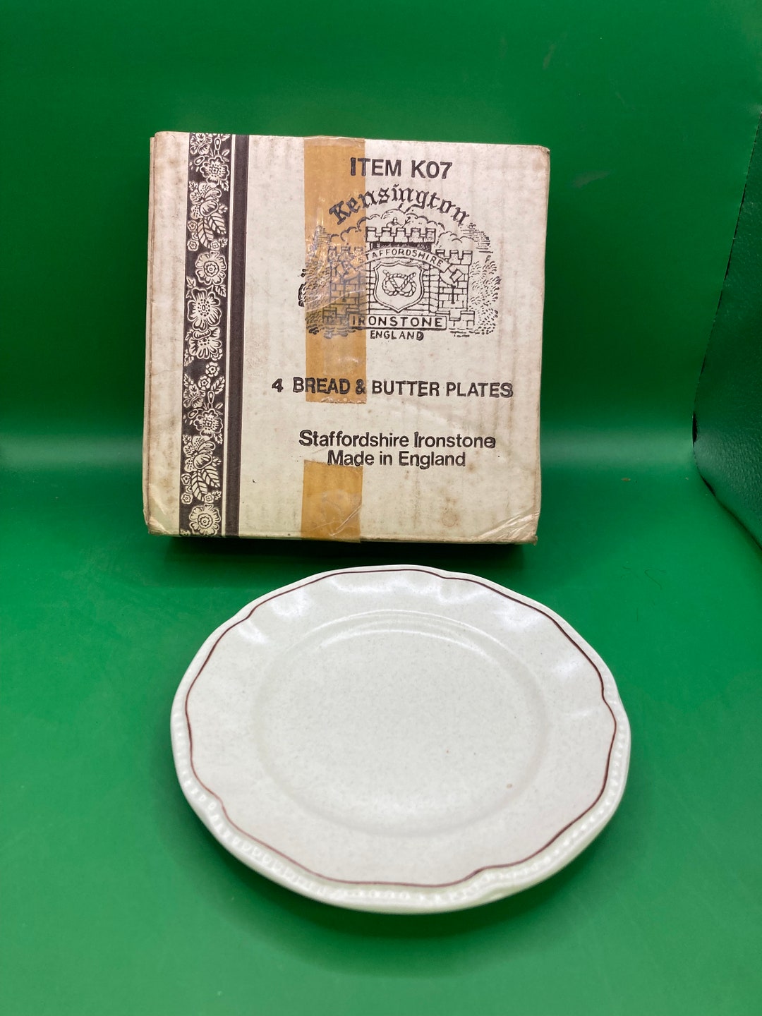 Kensington Staffordshire Ironstone Bread & Butter Plates - Etsy Kensington Staffordshire Ironstone Bread & Butter Plates - Etsy