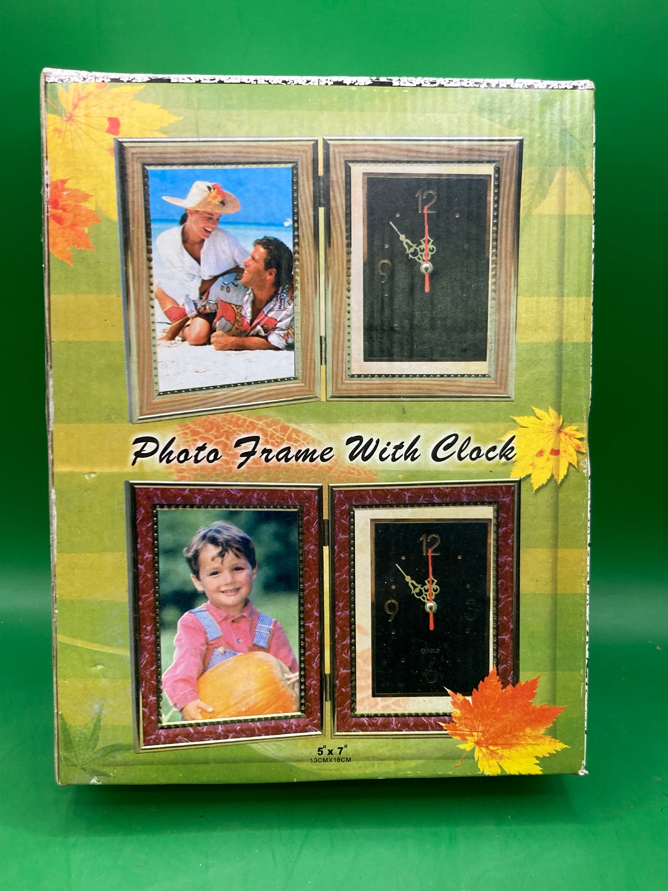 Foldable Picture Frame W/ Clock 5x7 Frame - Etsy