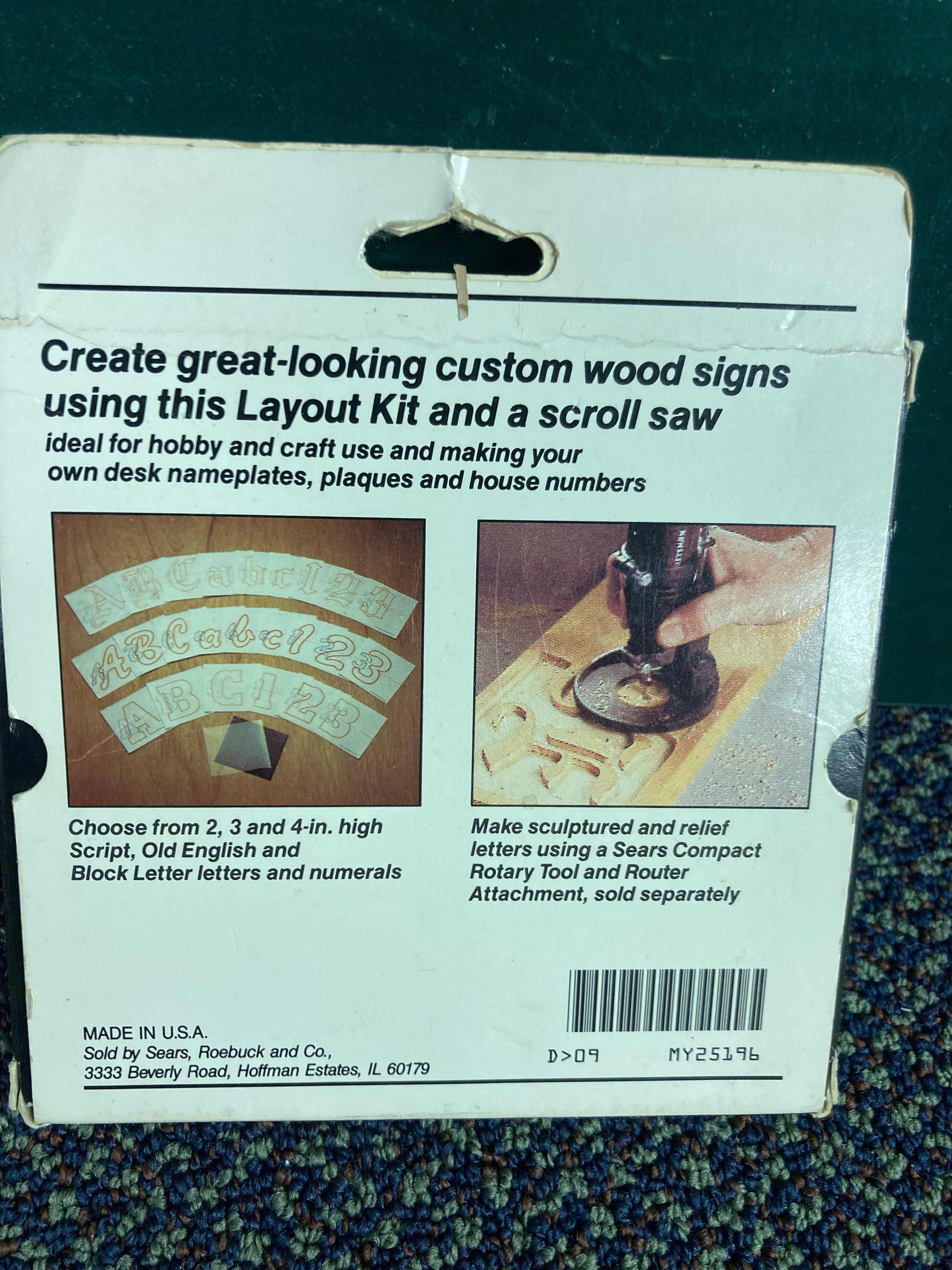 Sears Craftsman Wood Sign Layout Kit - Etsy