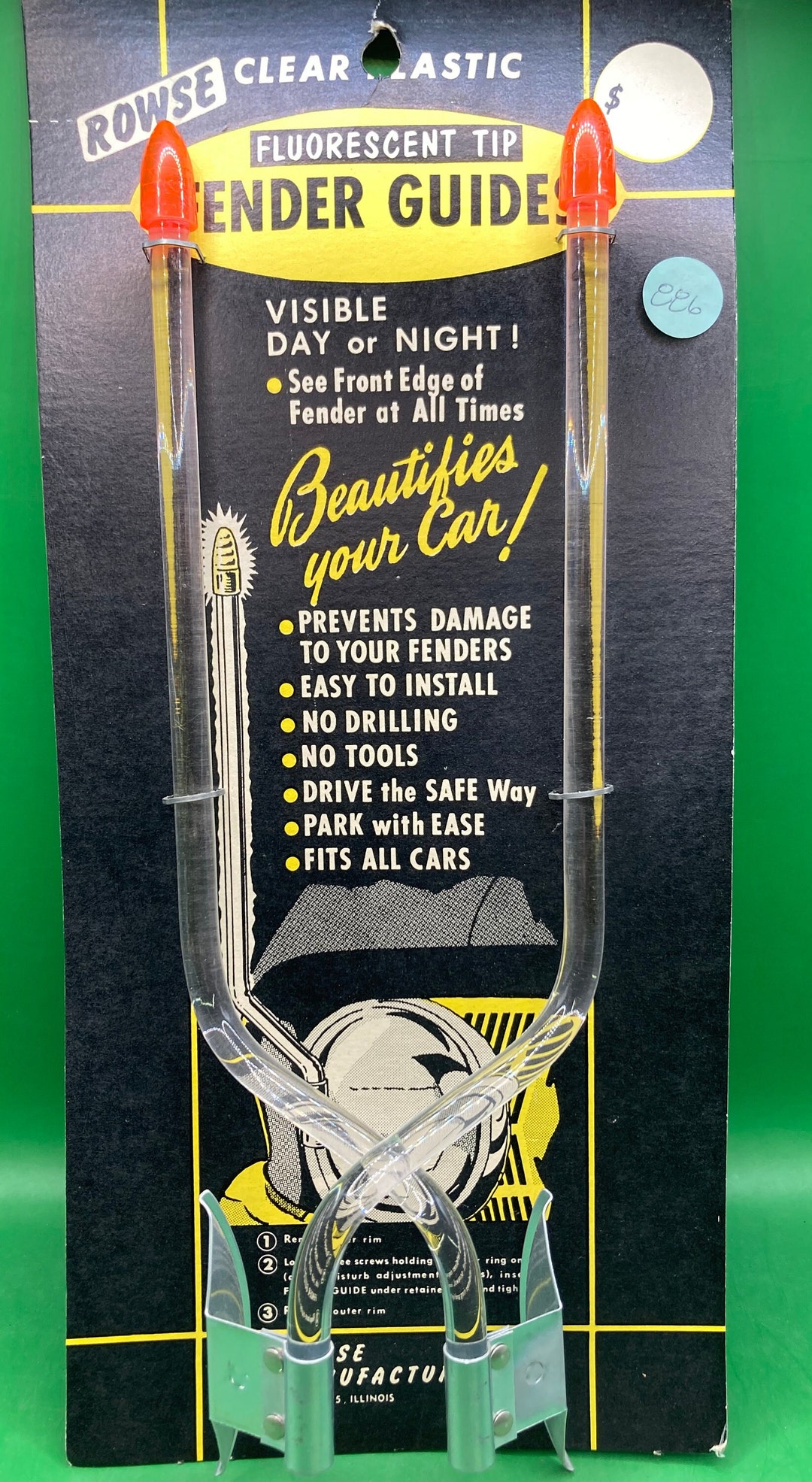 Vintage Rat Rod Custom Car Fluorescent Tip fender Guides by Rowse ...