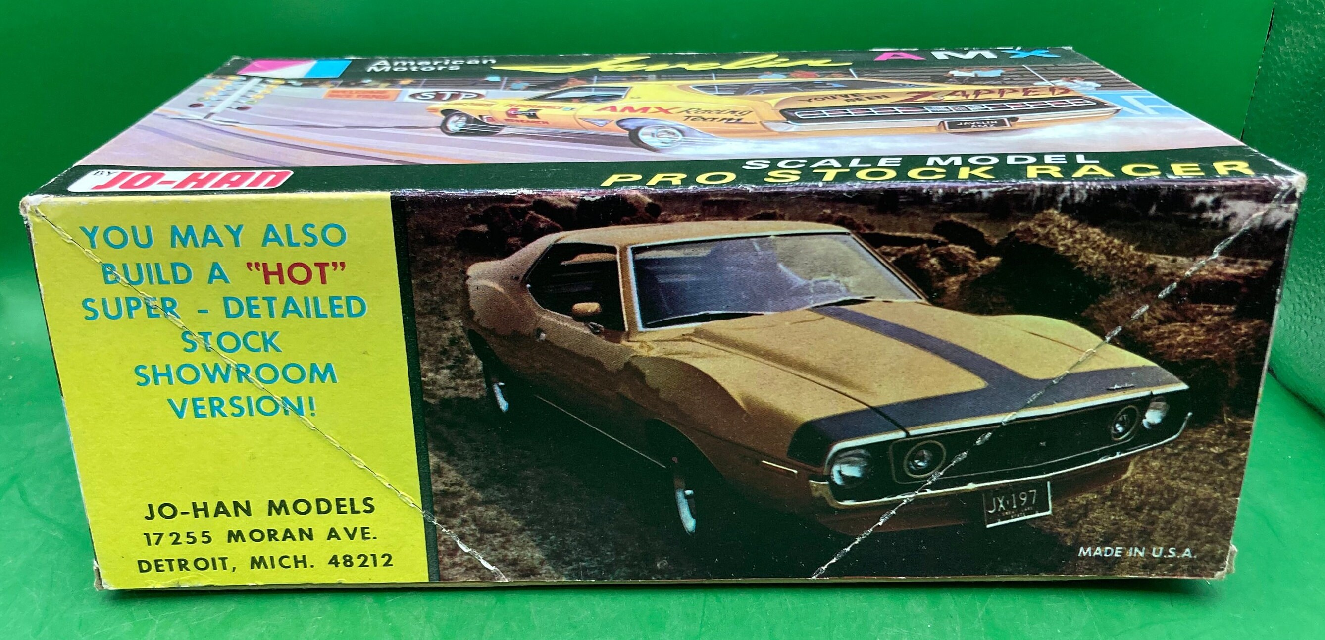 Vintage Jo-han Hgc-1600american Motors Javelin Amx Plastic Model Kit W ...