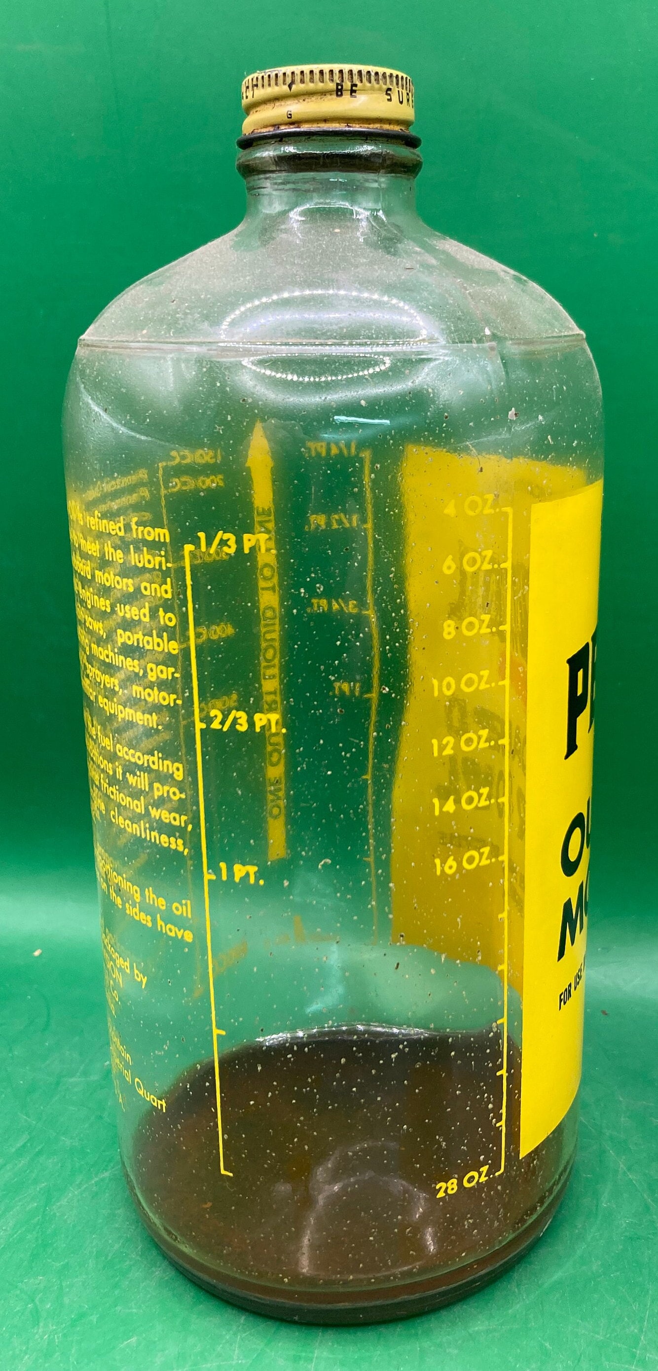 Vintage pennzoil Glass 1 Quart Bottle Outboard Motor Oil - Etsy