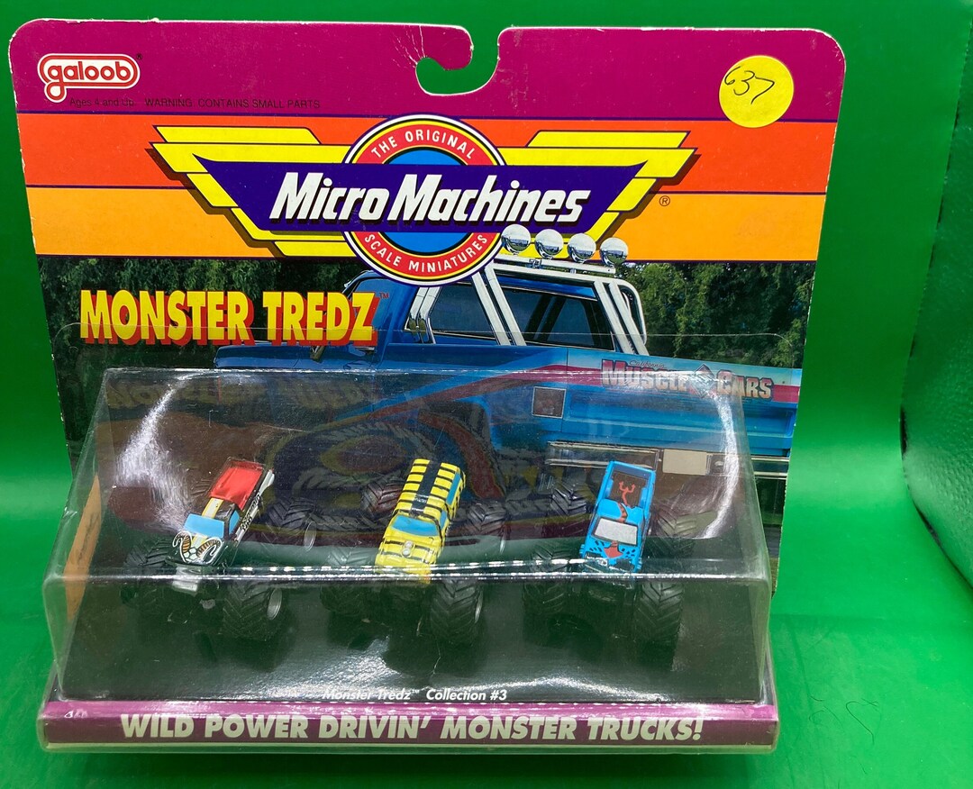 Micro Machines monster Tredz Collection 3 Monster Trucks - Etsy