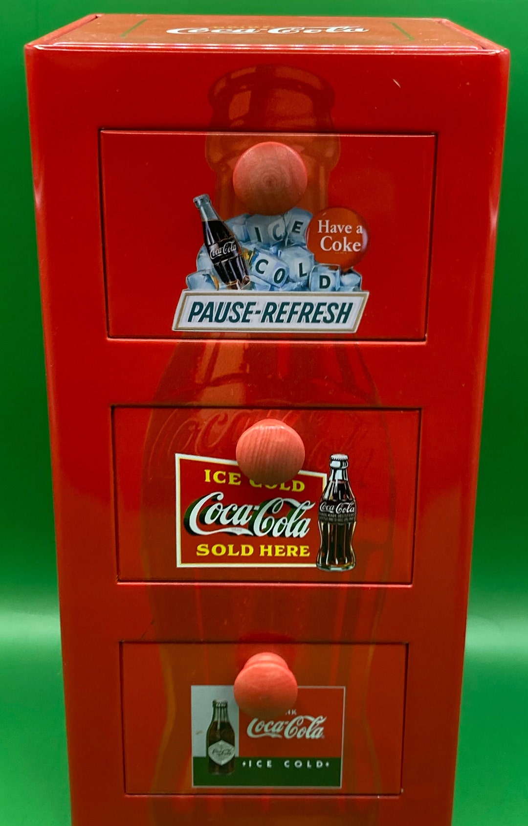 Coca Cola Drawer Tin Storage Box 10tall X 5wide X 5deep - Etsy
