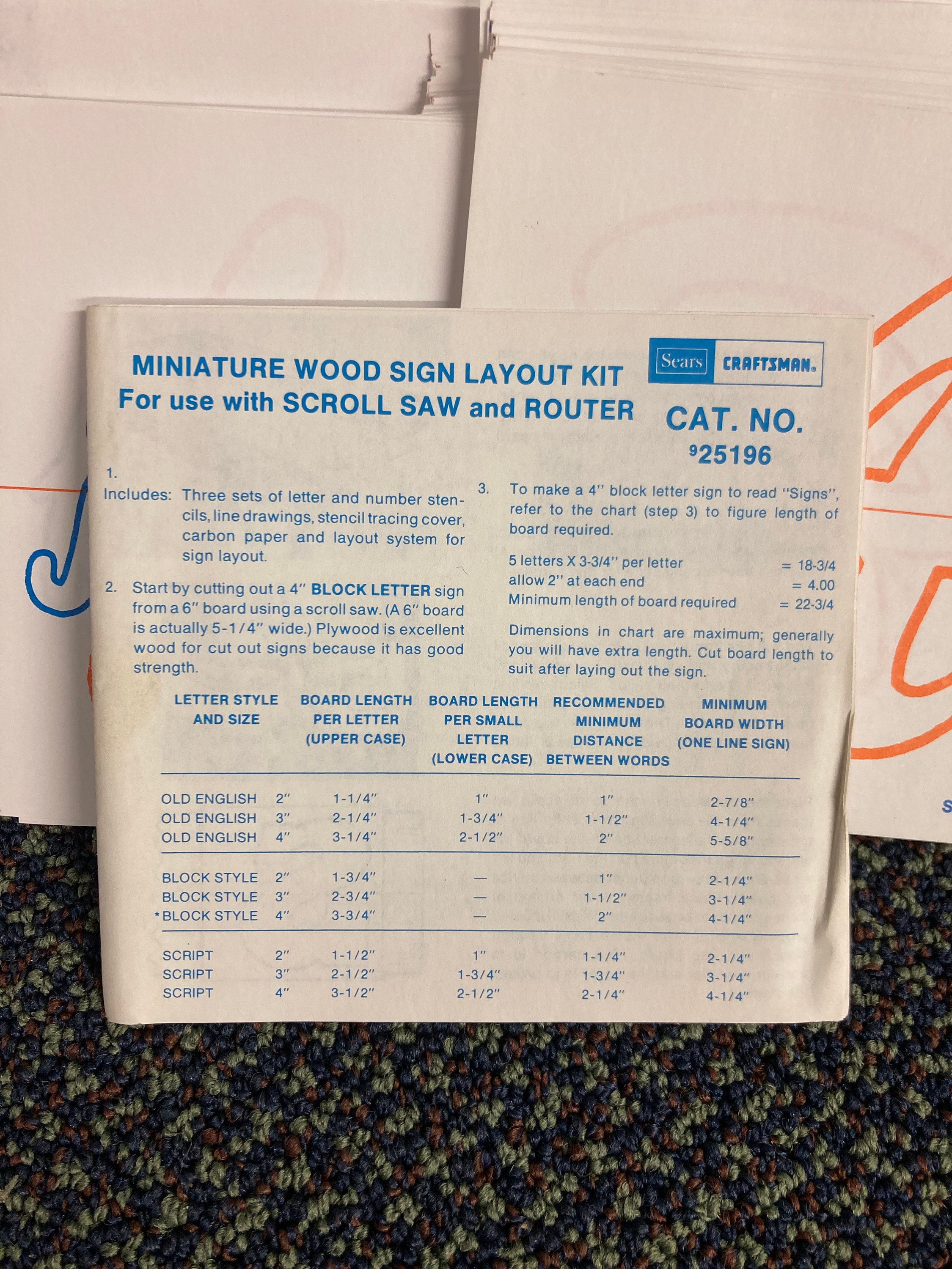 Sears Craftsman Wood Sign Layout Kit - Etsy
