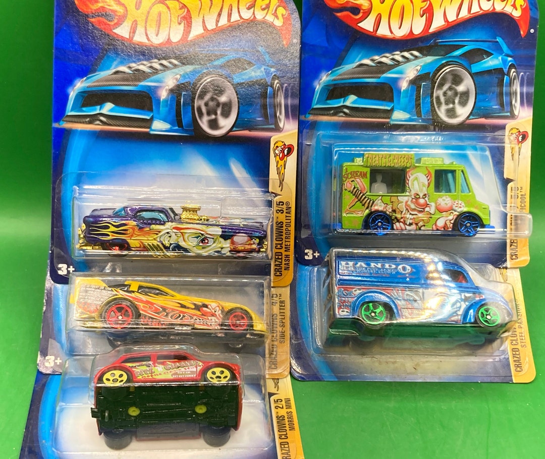 Hot Wheels "crazy Clowns" Series (5) Car Complete Set - Etsy