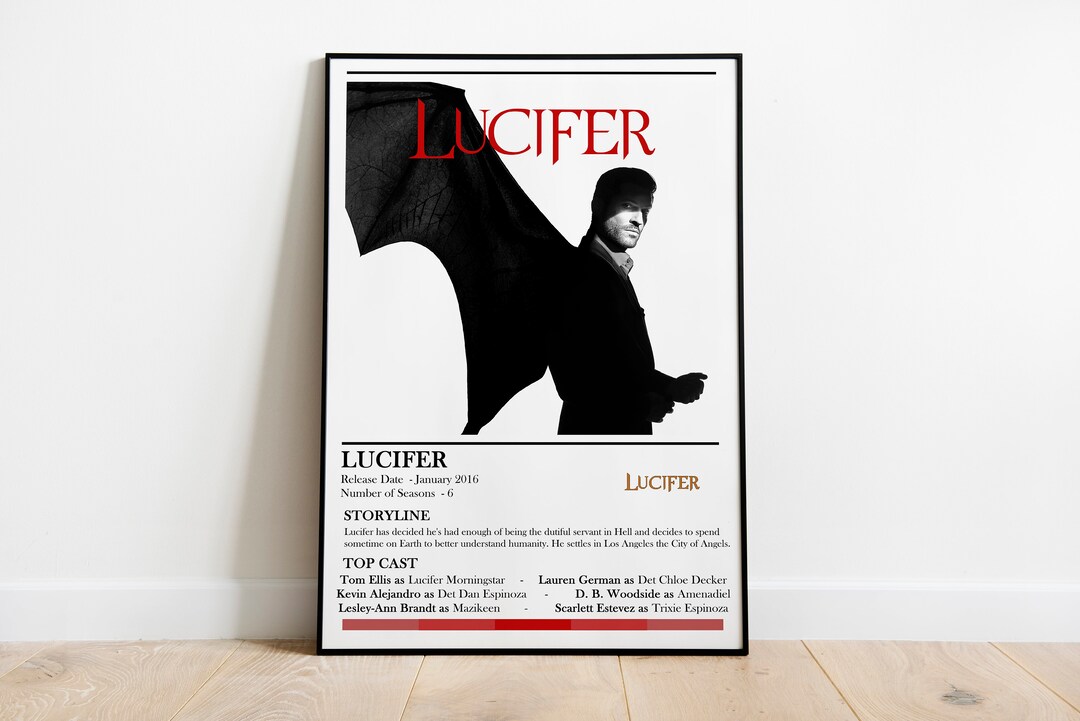 Lucifer TV Show Poster / Lucifer TV Poster Print / Wall Art / Lucifer ...