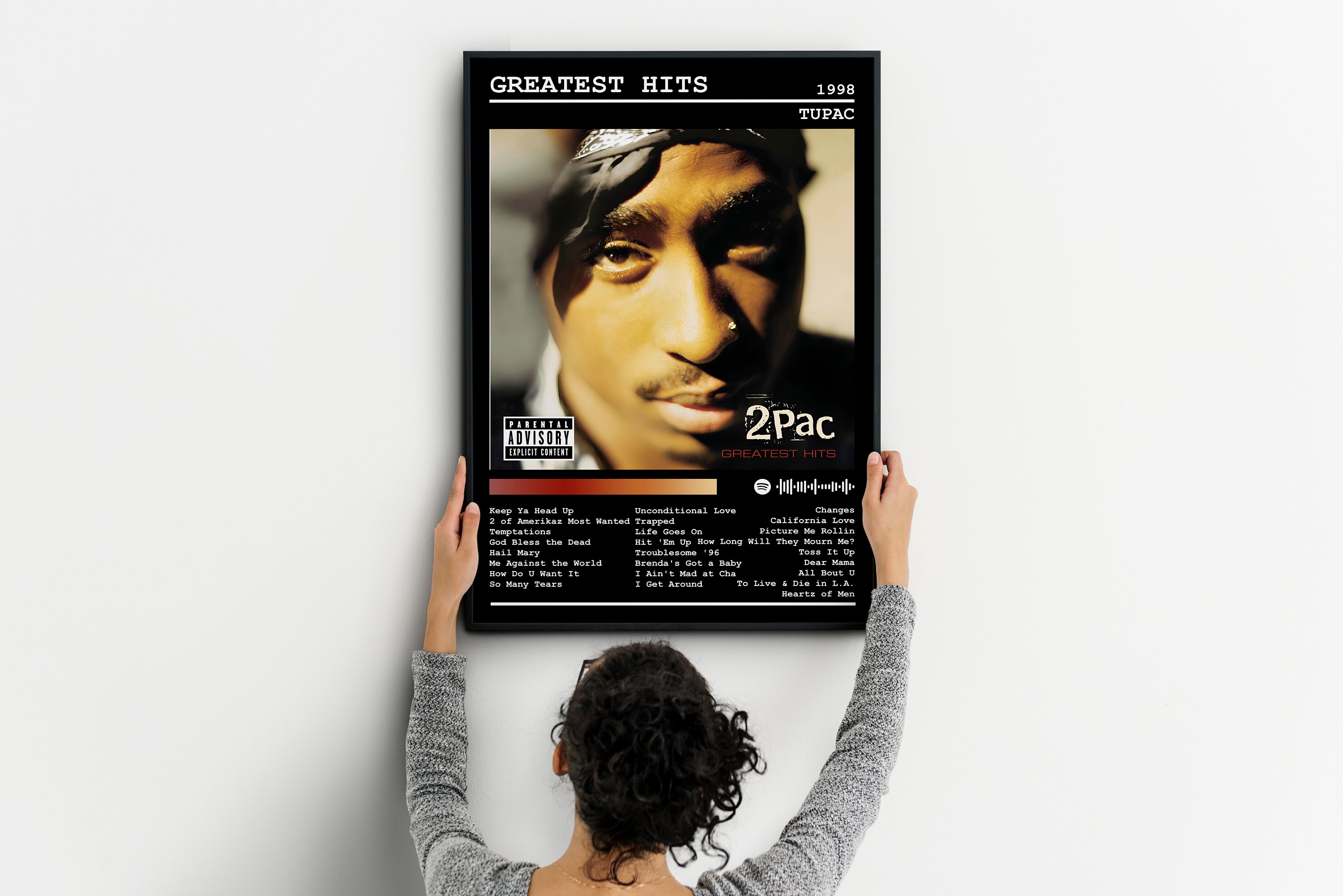 Tupac Poster Print | Greatest Hits Poster | Music Poster | Album Cover ...
