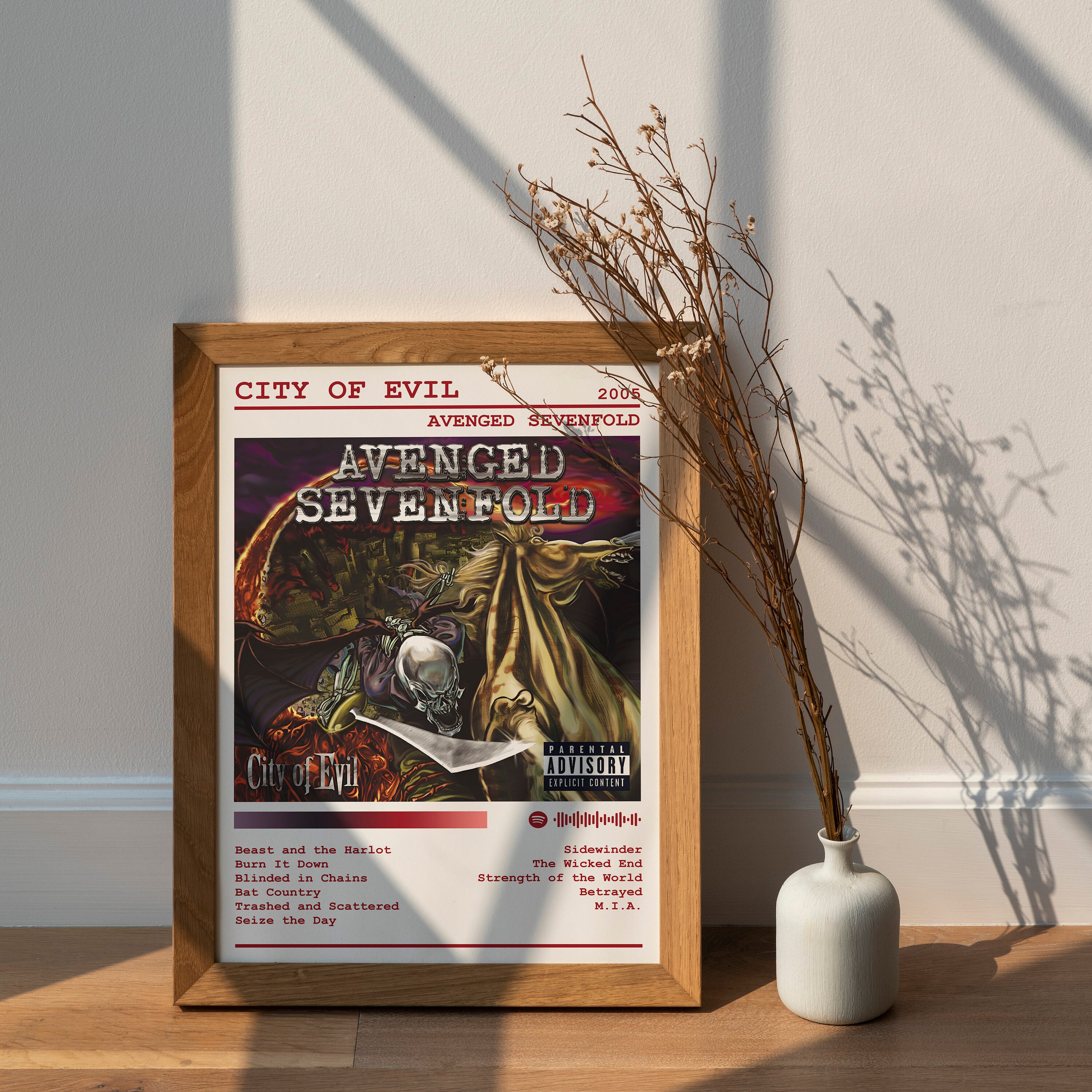 Avenged Sevenfold Poster Print | City Of Evil Poster | Music Poster ...