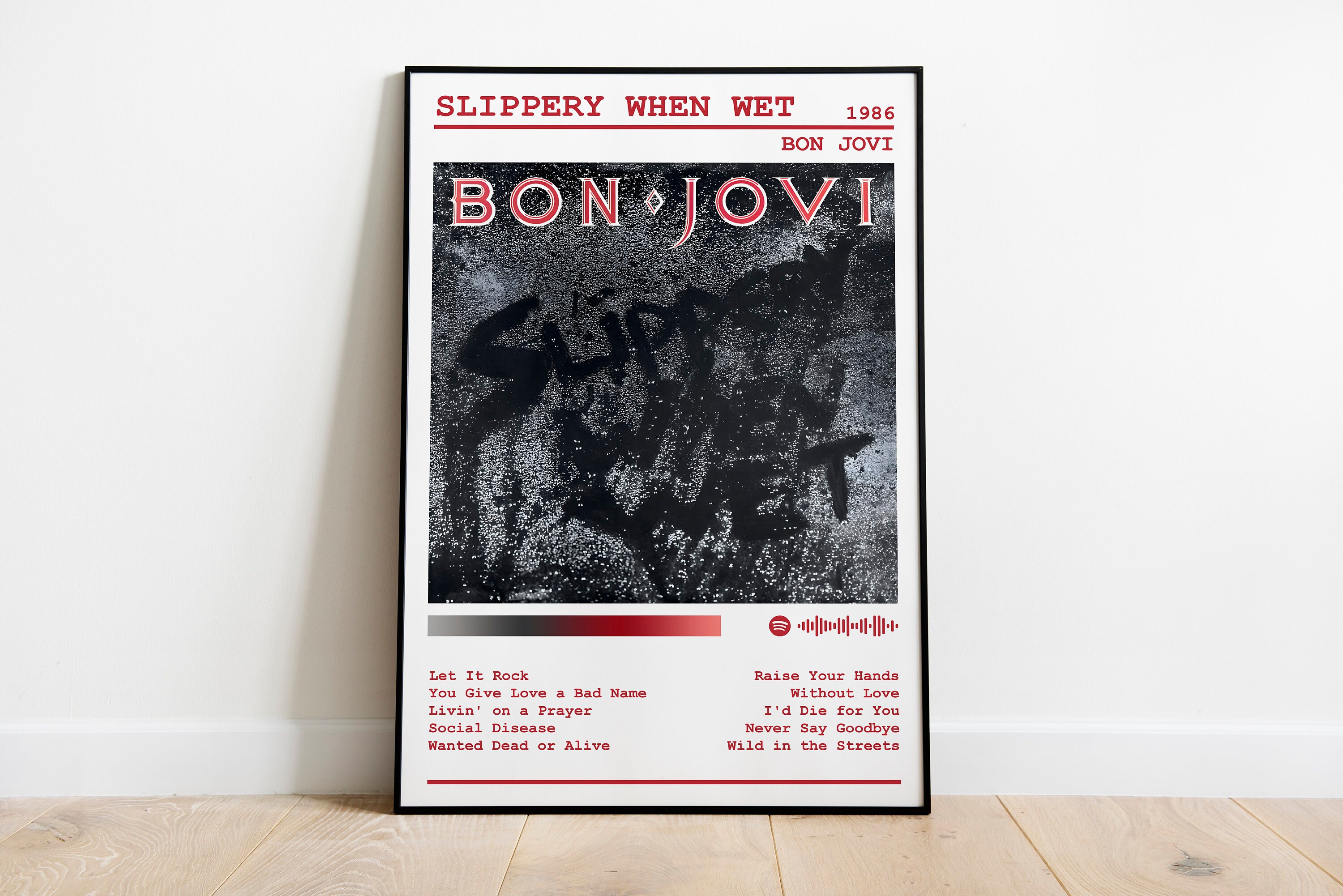 Bon Jovi Slippery When Wet Album Cover Artwork