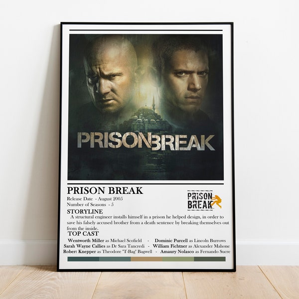 Prison Break Poster Wentworth Miller - Etsy