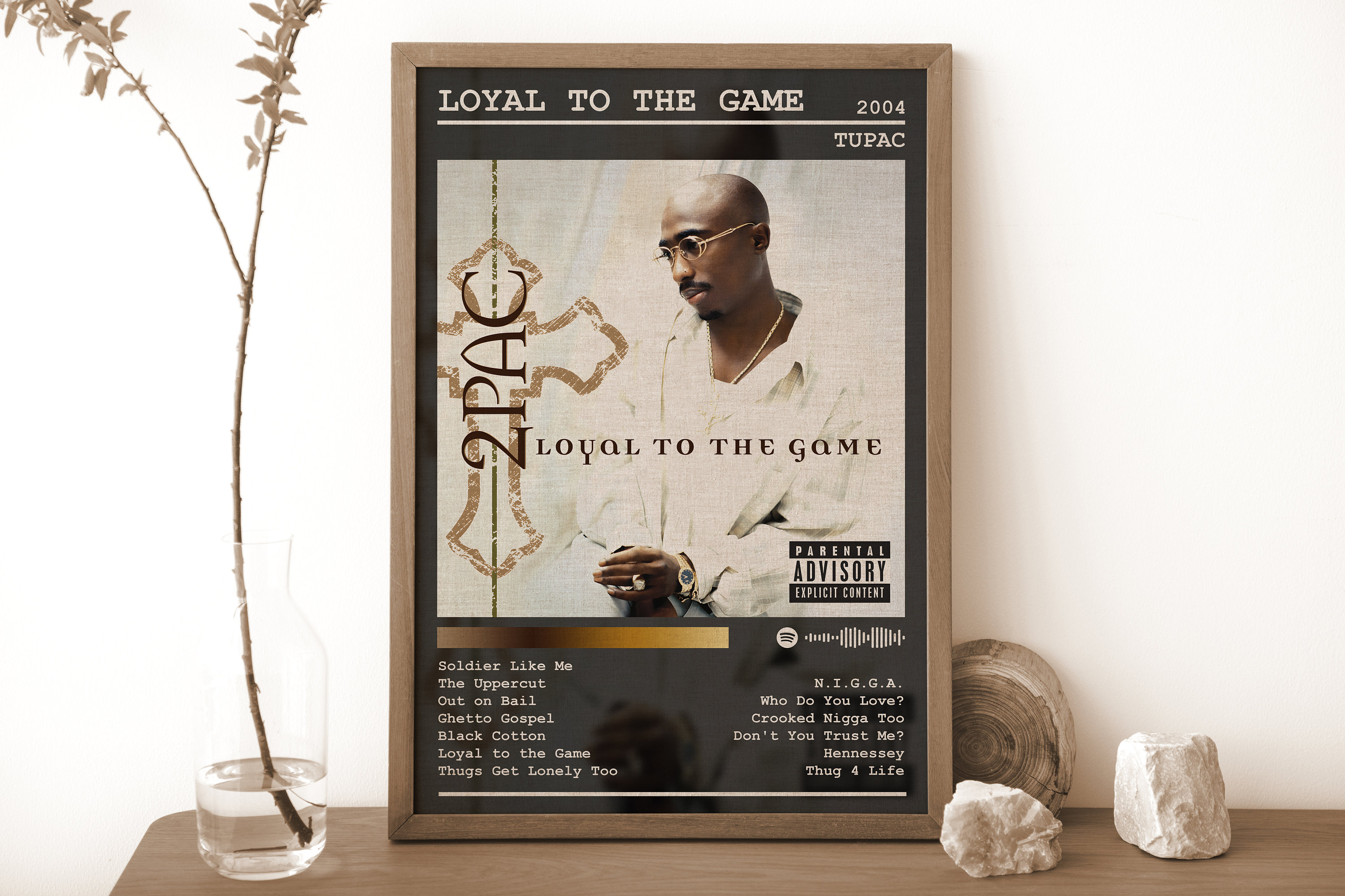 Tupac Poster Print | Loyal To The Game Poster | Music Poster | Album ...