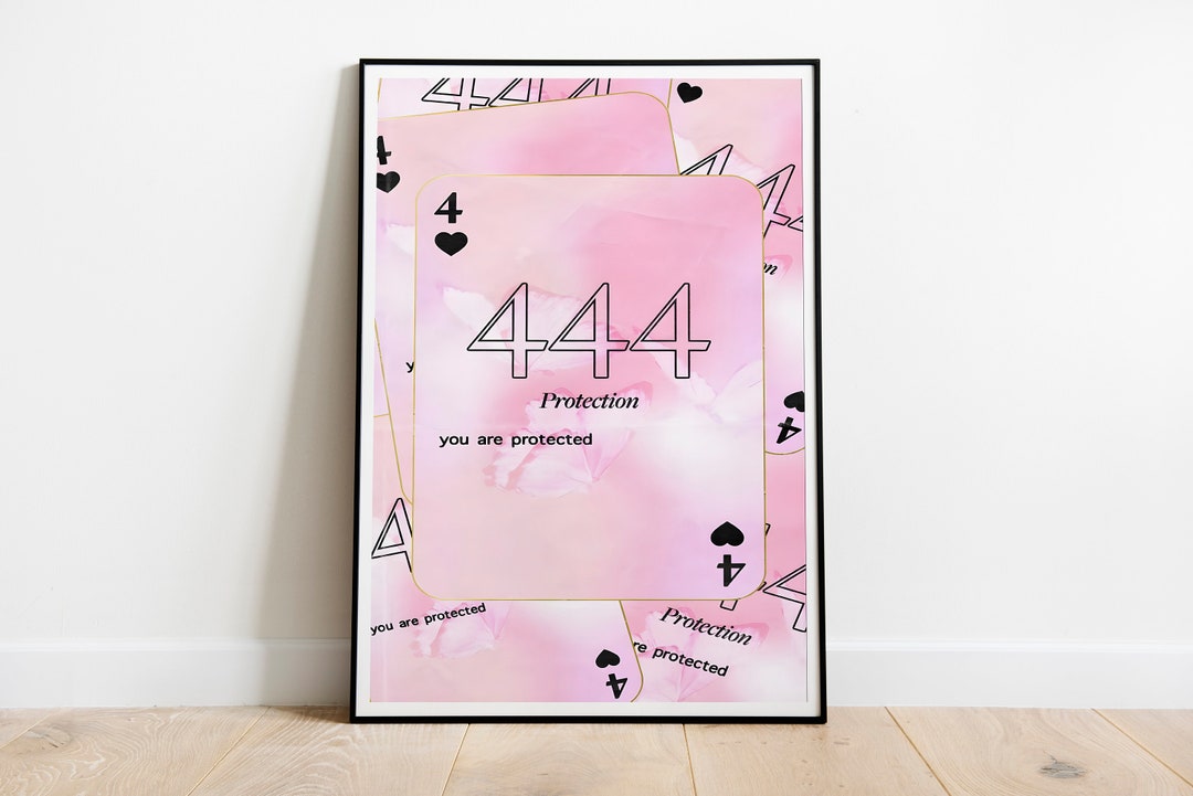 Angel Numbers 444 Poster Aura Poster Print Wall Decor Room Decor ...