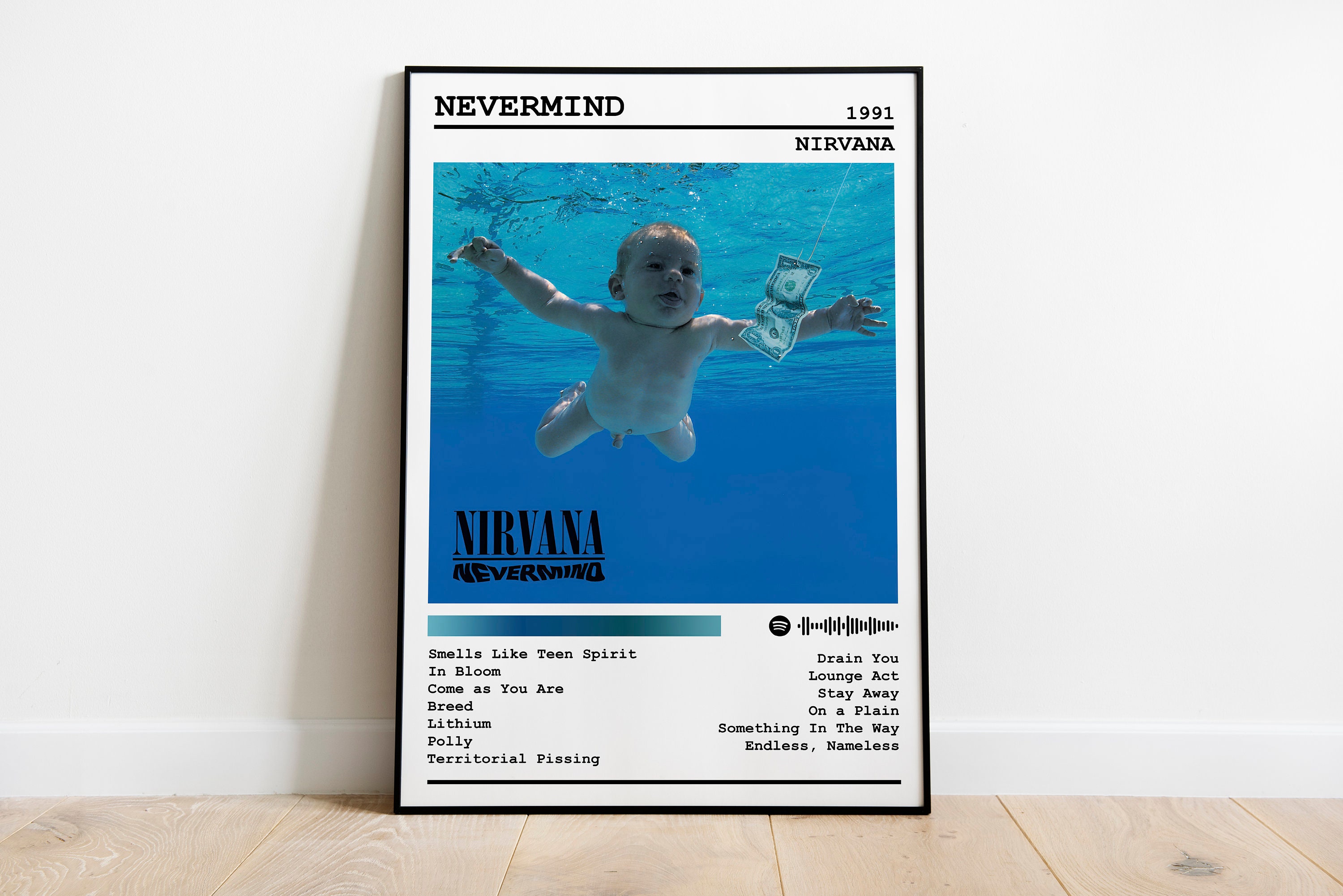 Nirvana Nevermind Album Cover Clean