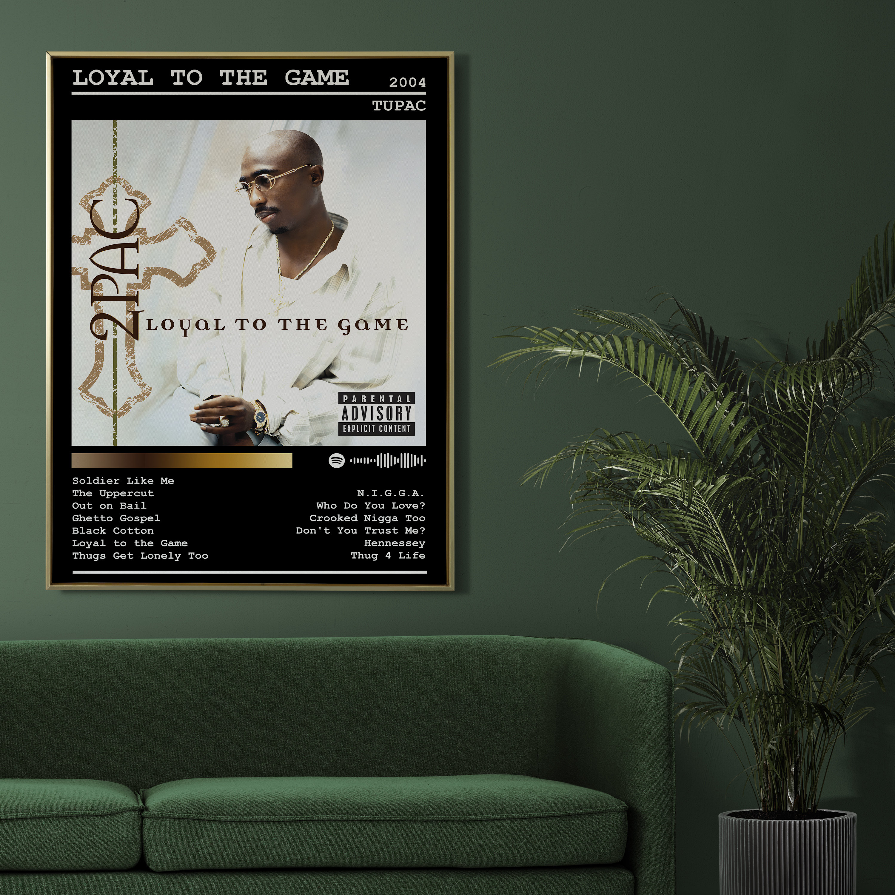 Tupac Poster Print | Loyal To The Game Poster | Music Poster | Album ...