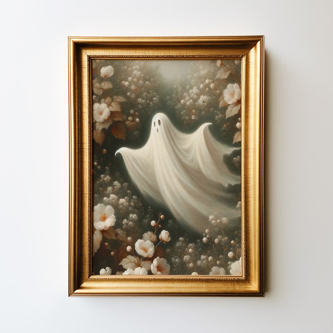Ghost Wall Art Instant Download, Halloween Party Home Decor, Horror ...