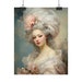 Rococo East Asian Beauty Art Print, Baroque Lady Portrait Oil Painting ...