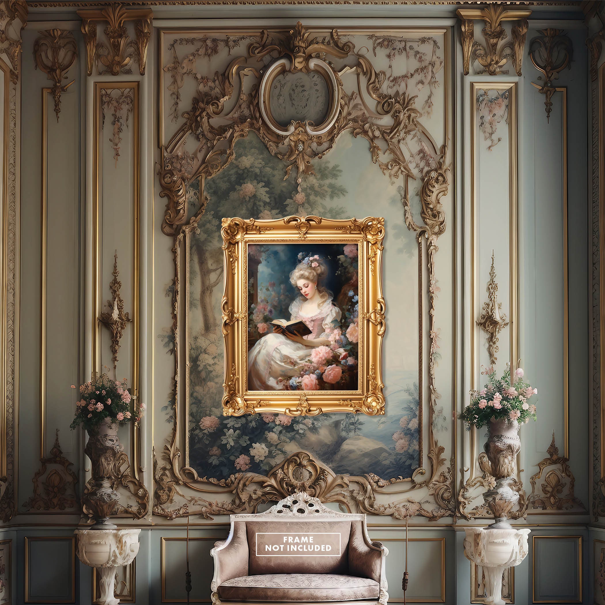 Marie Antoinette Reading a Book Art Print Rococo Oil Painting Wall ...
