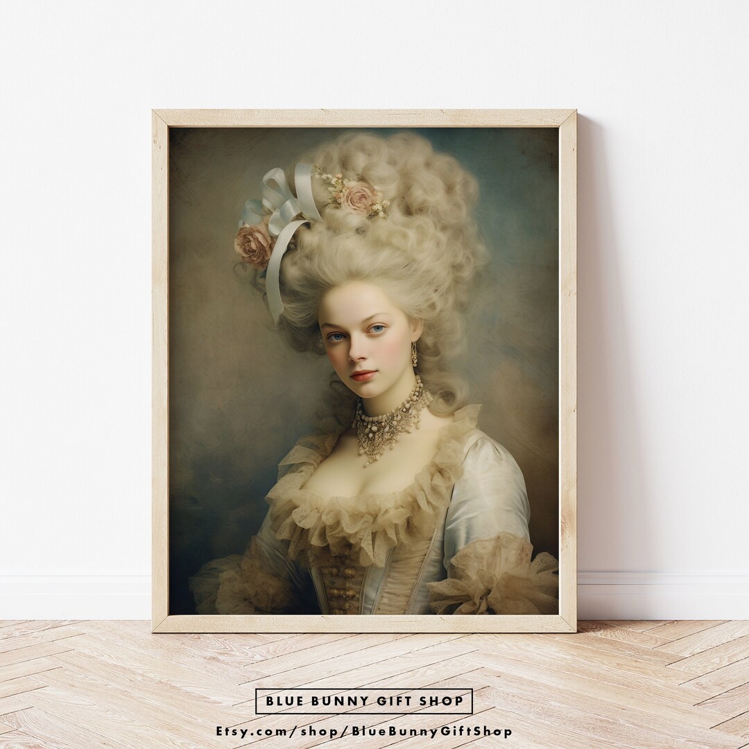Rococo Lady Giclée Print | Marie Antoinette Pastel Portrait - Etsy