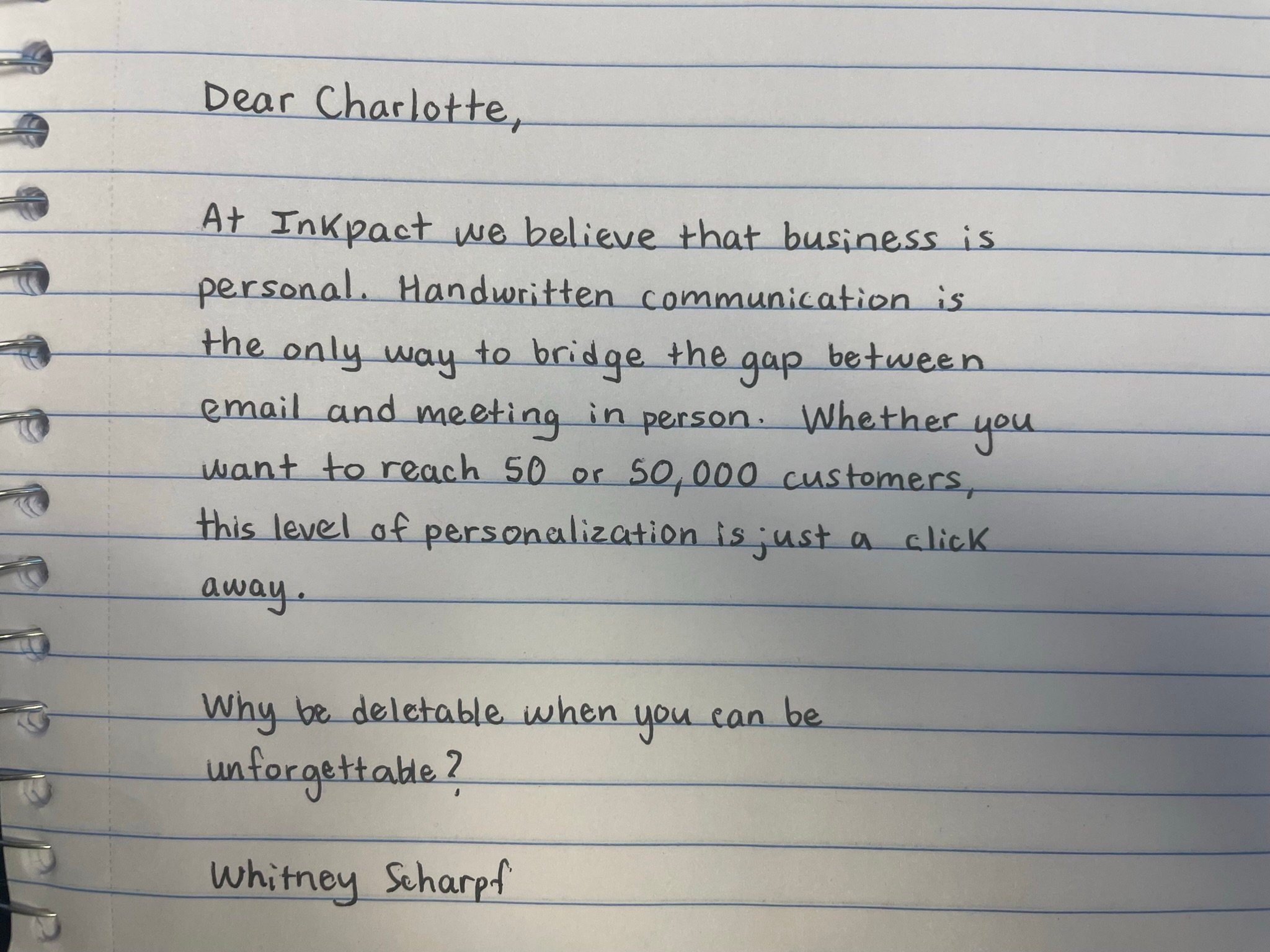 Handwriting Service for Custom Handwritten Cards, Notes, Letters, Etc ...