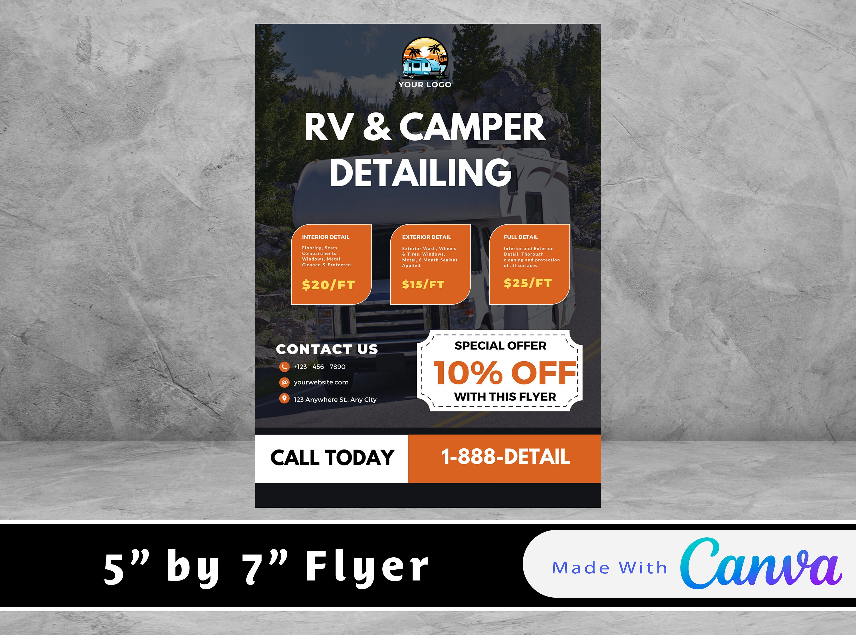 RV Detailing Flyer: DIY Canva Template (5x7 Digital & Printable) - Etsy
