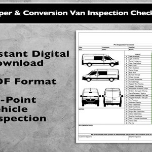 Camper Van Inspection Checklist for Renters, Rvshare, Camper Conversion ...
