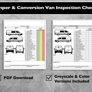 Camper Van Inspection Checklist for Renters, Rvshare, Camper Conversion ...
