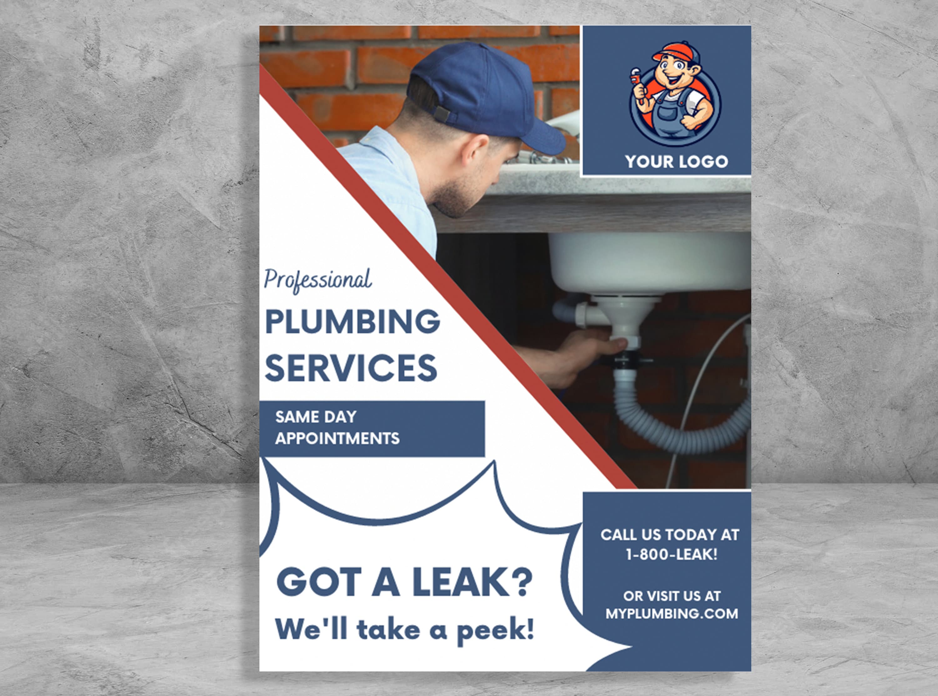 Funny Plumbing Flyer Customizable Digital Download Canva Template for ...