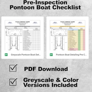 Pre-inspection Pontoon Boat Detailing Checklist Form - Etsy