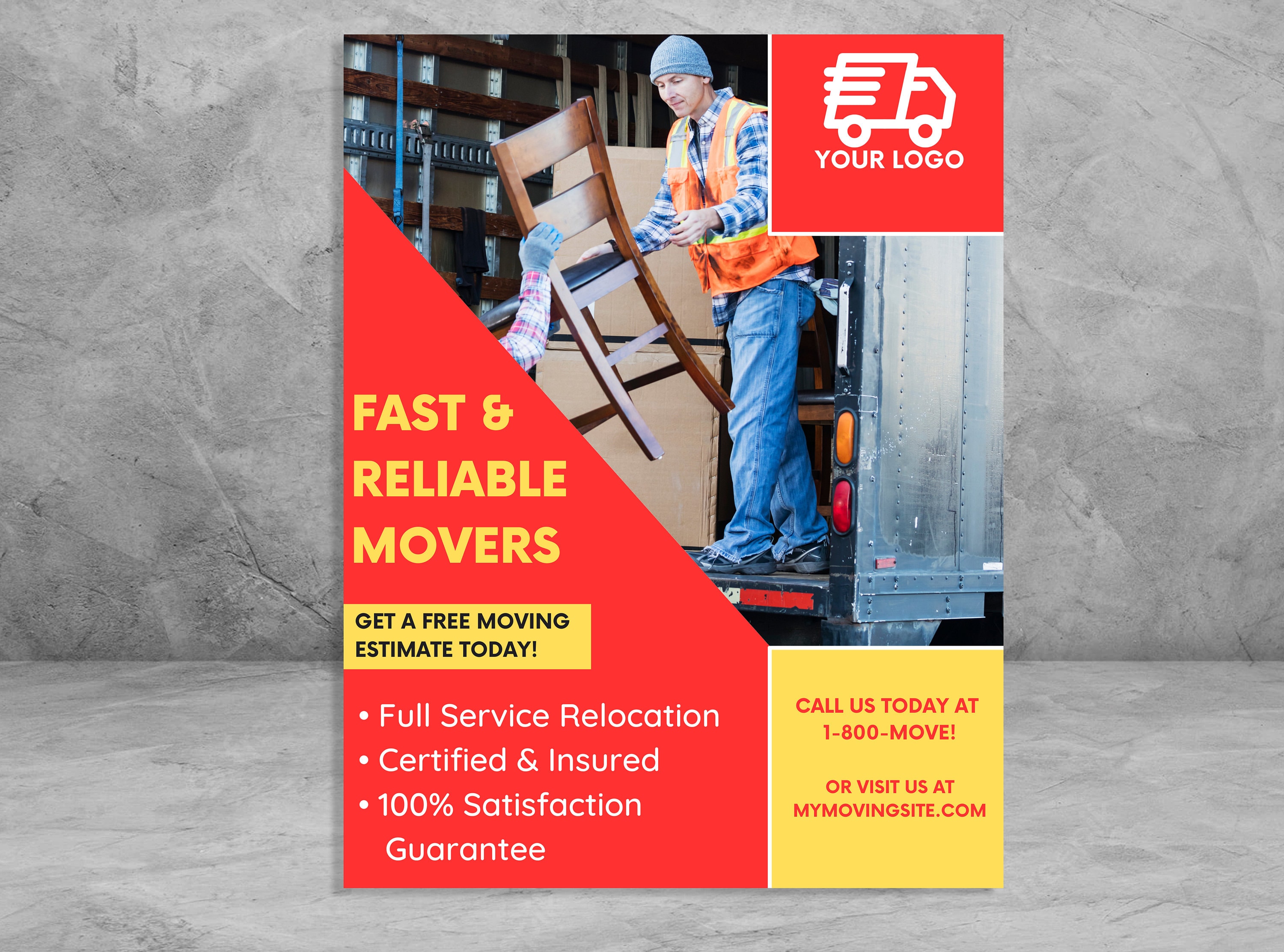 Moving Company Flyer Customizable Digital Download Canva Template for ...